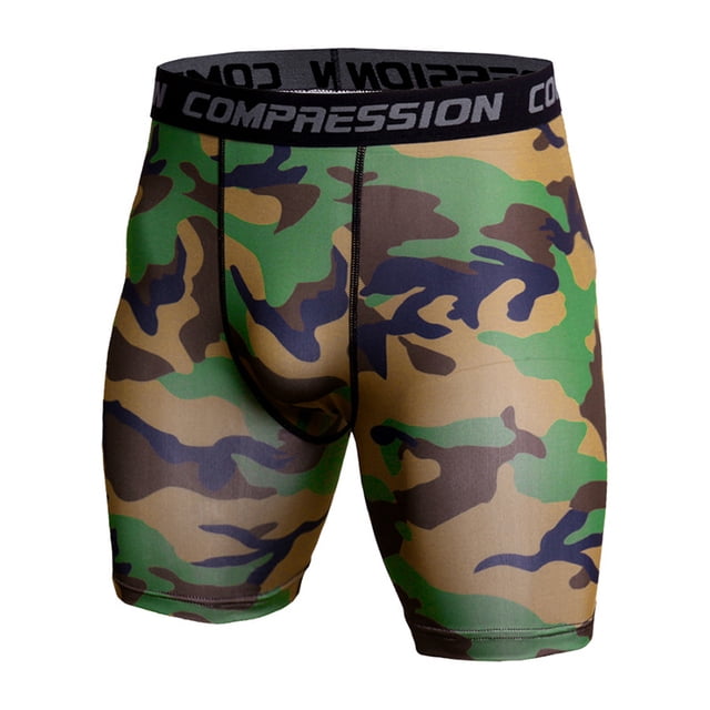 Compression Shorts Men 3D Print Camouflage Bodybuilding Tights Short ...