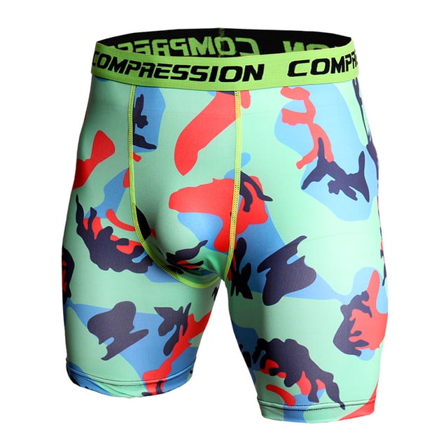 Compression Shorts Men 3D Print Camouflage Bodybuilding Tights Short ...