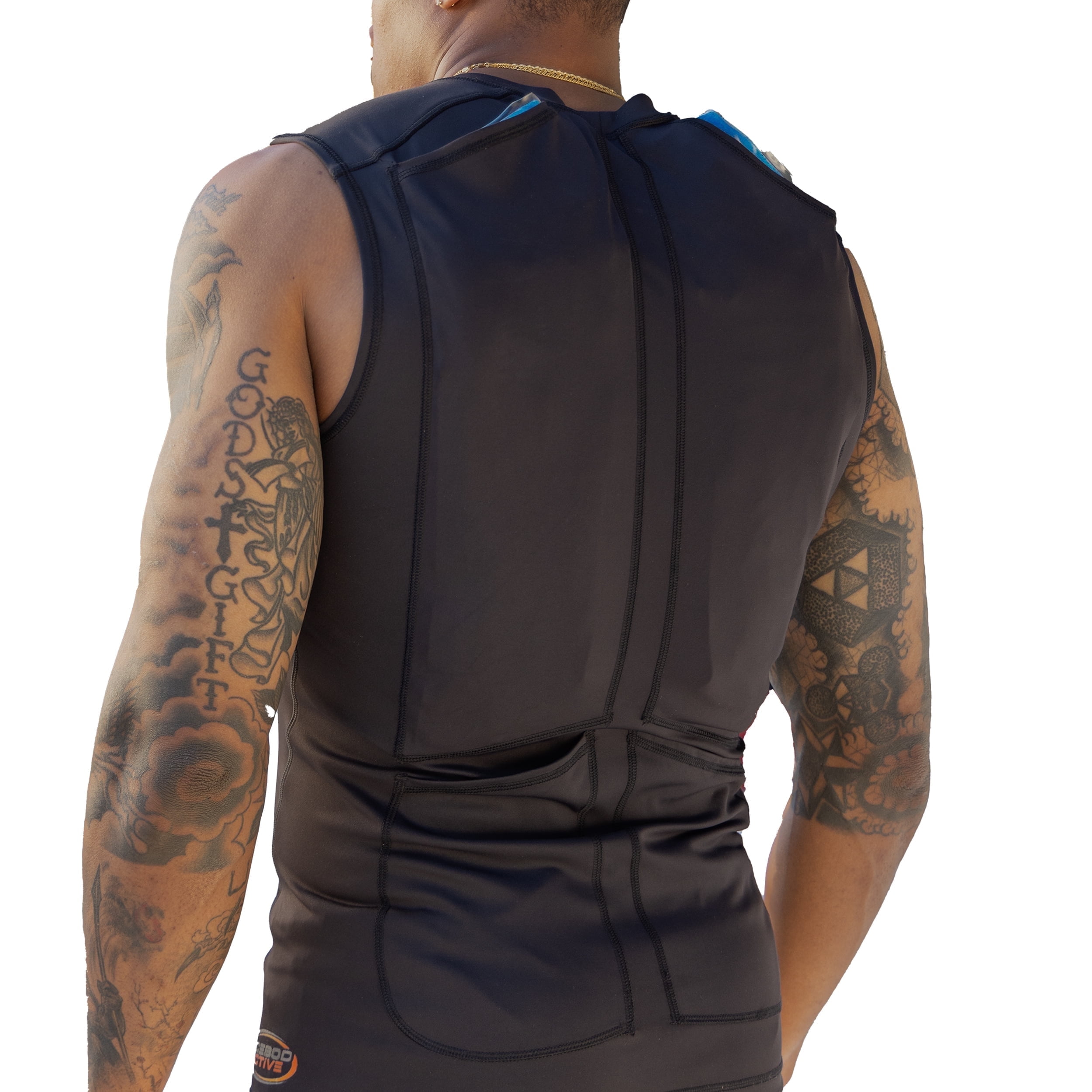 Icebod Active Compression Sleeveless Shirt with 4 FlexPod Ice Gel Packs ...