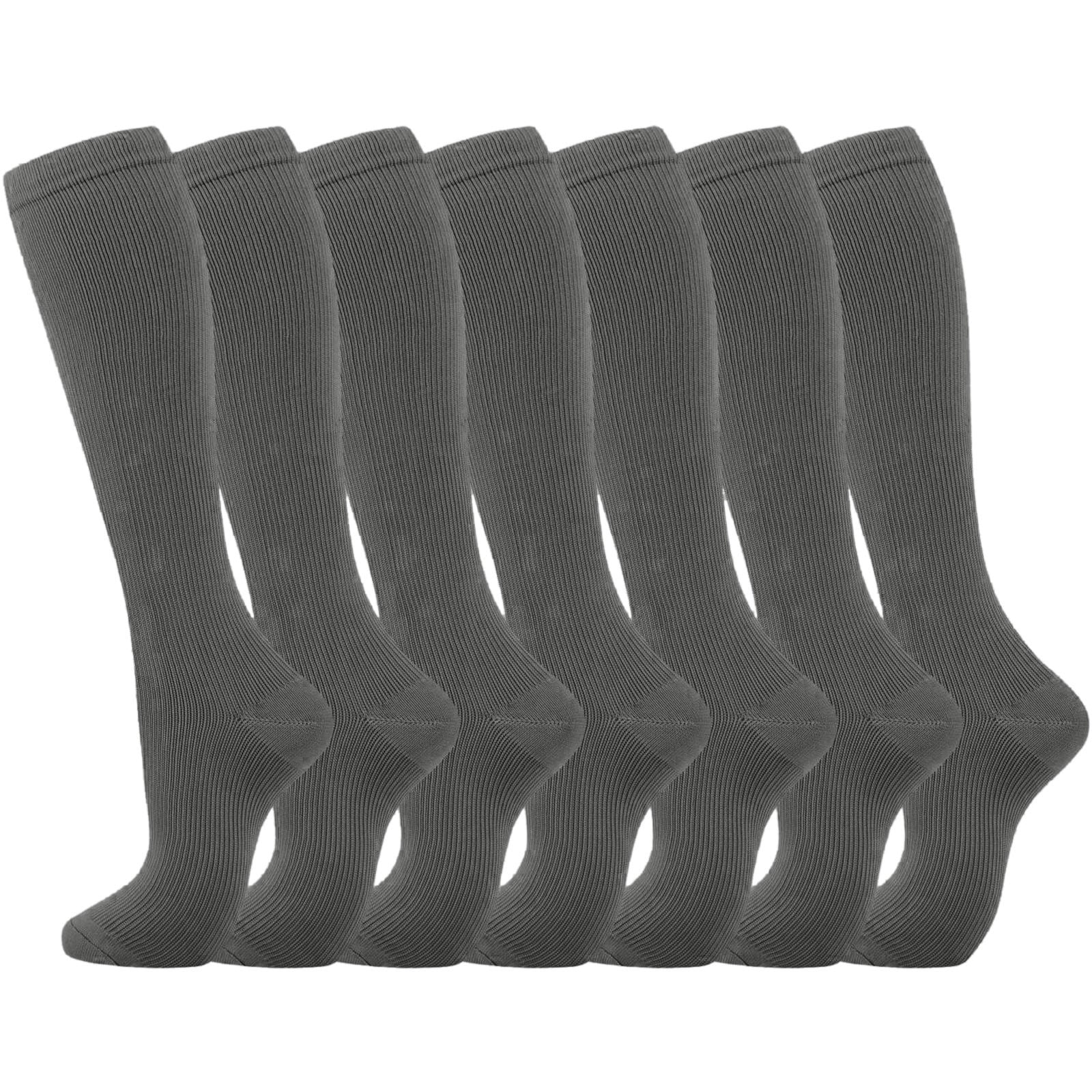 Compression Socks 7 Pairs For Women Men Circulation Knee High Sock Is ...