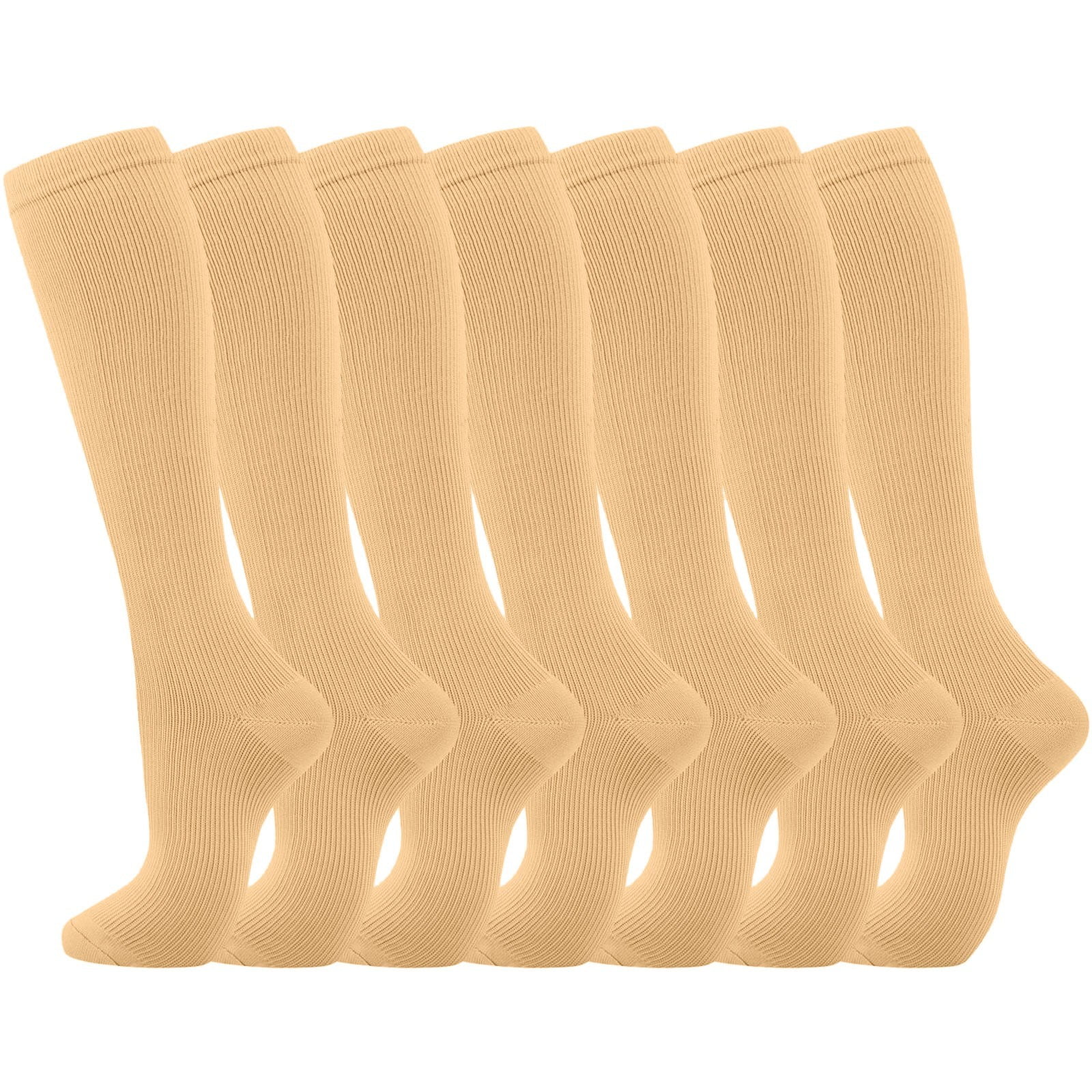 Compression Socks 7 Pairs for Women Men Circulation Knee High Sock Is ...
