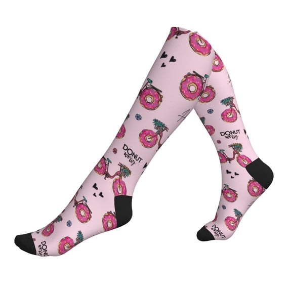 Compression Socks For Women And Men - Bike With Donut Wheels ...