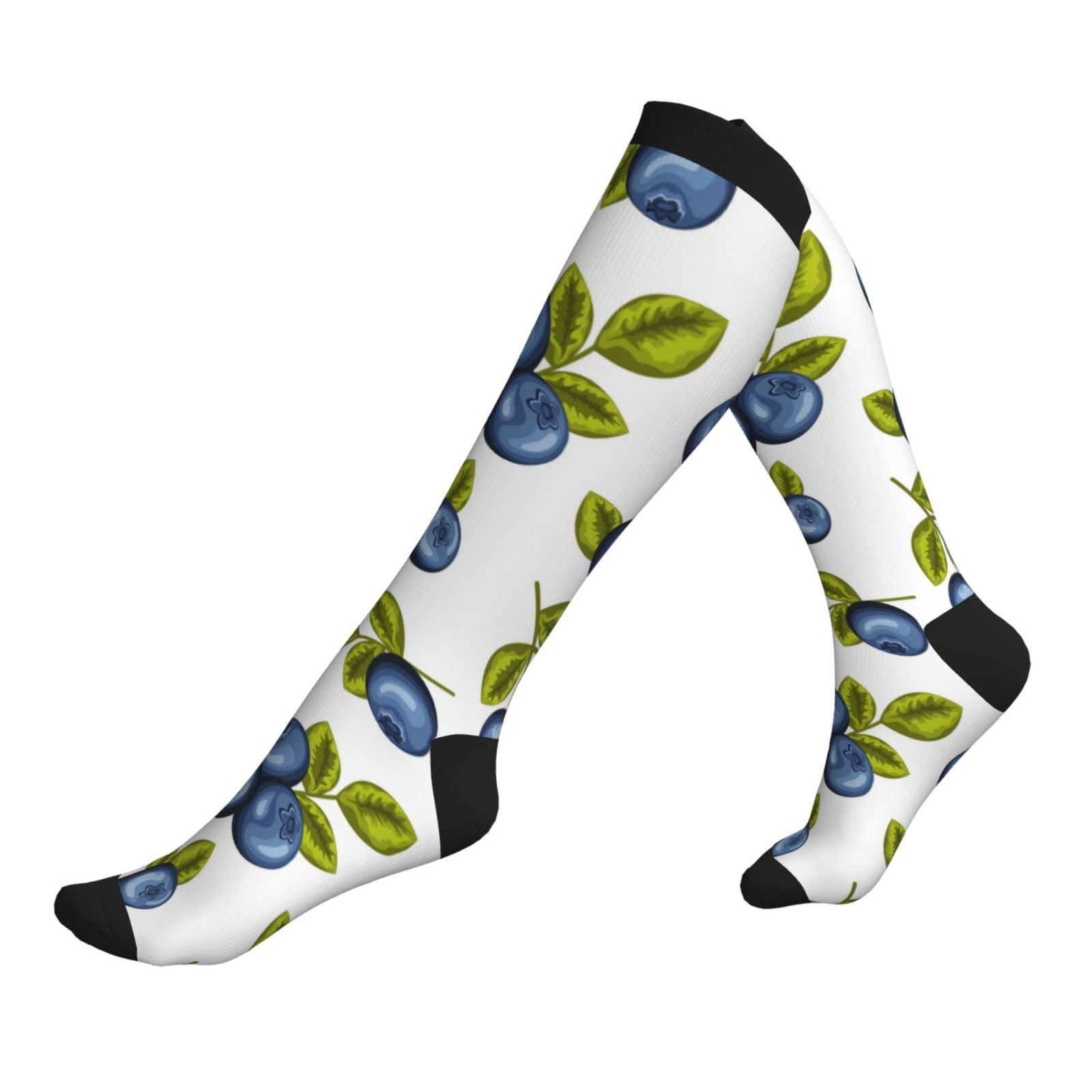 Compression Socks For Women And Men - Blueberry Leaf Design Compression ...