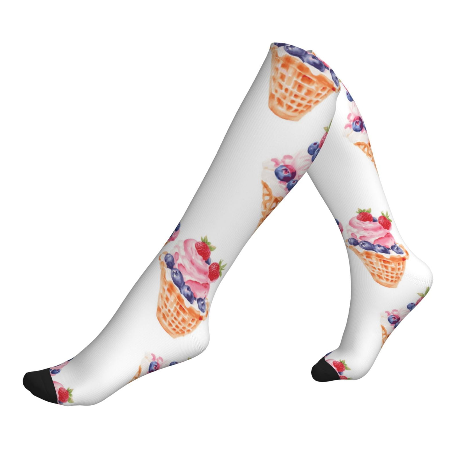 Compression Socks For Women And Men - Blueberry Strawberry Ice Cream ...