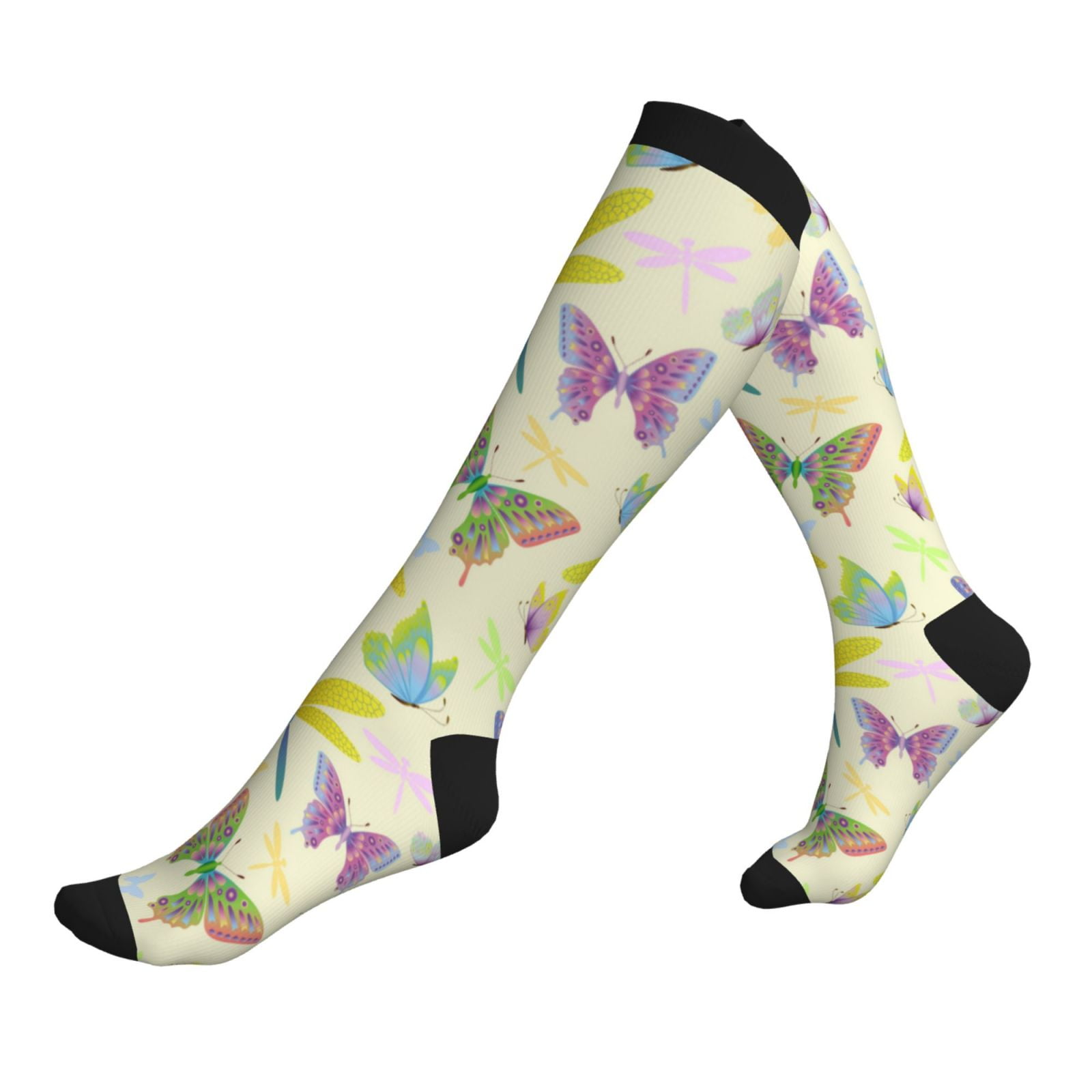 Compression Socks For Women And Men - Brightly Colored Dragonfly ...