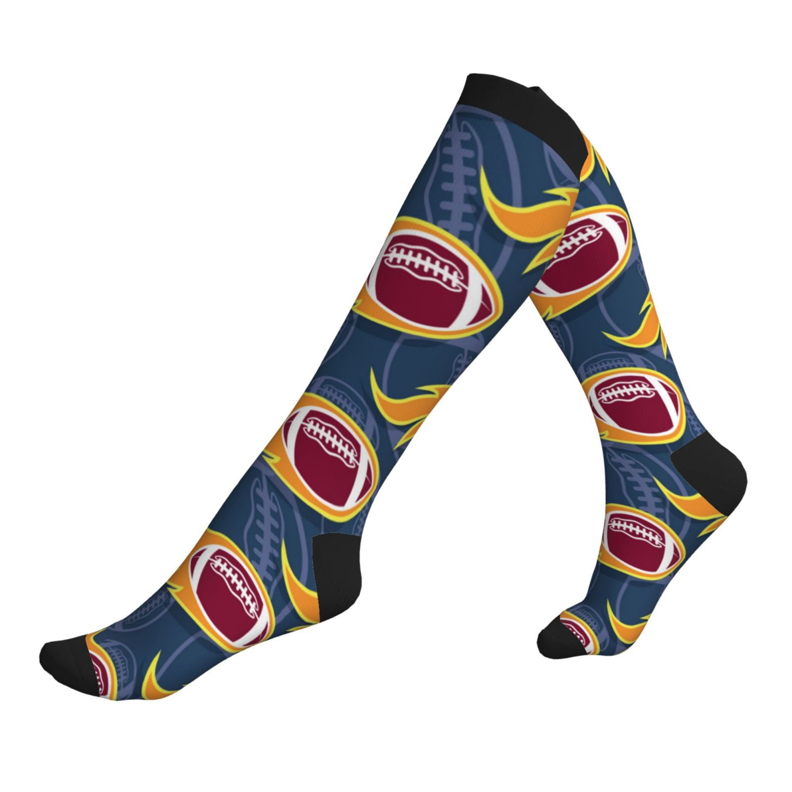 Compression Socks For Women And Men - Burning Rugby Balls Compression ...