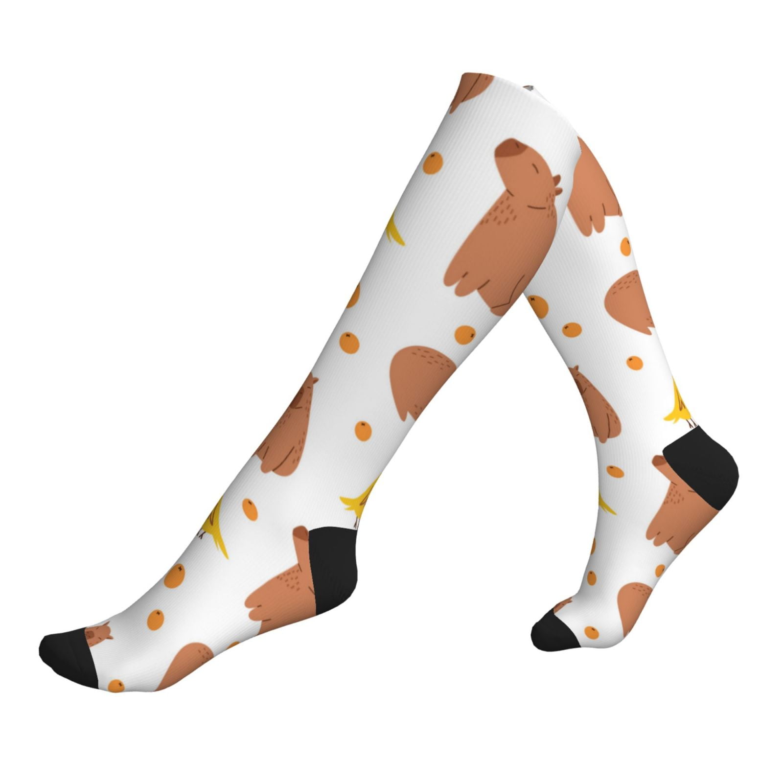 Compression Socks For Women And Men, Capybaras Bird Orange 15-20mmhg ...