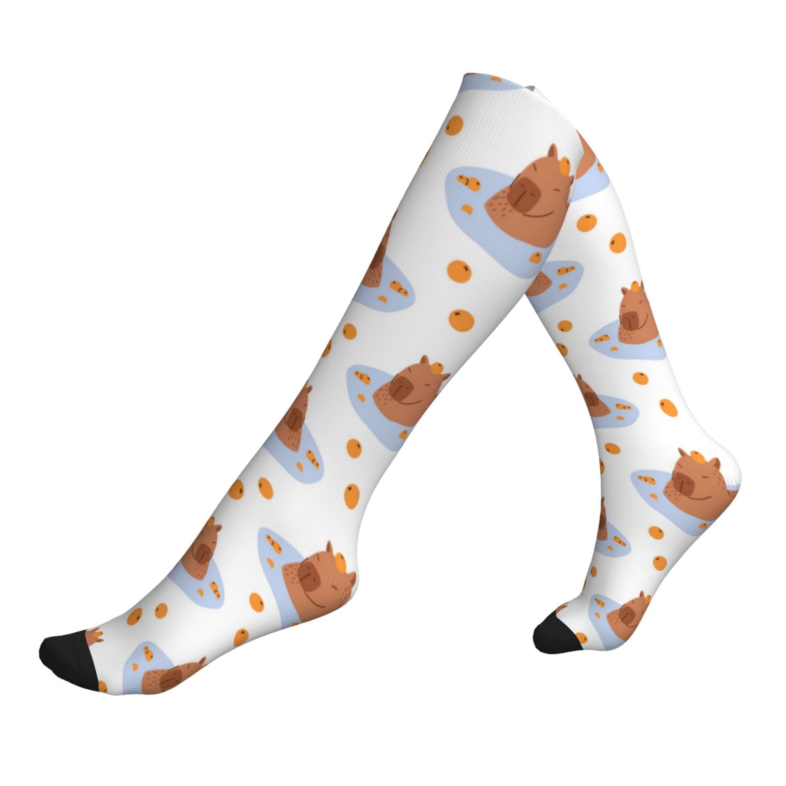 Compression Socks For Women And Men - Capybaras Tangerine Compression ...