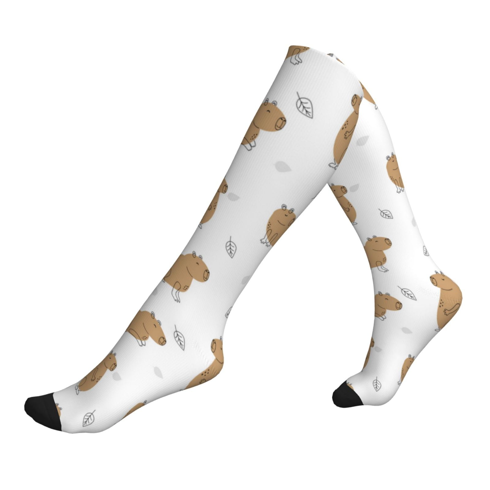 Compression Socks For Women And Men - Capybaras White Compression Socks ...