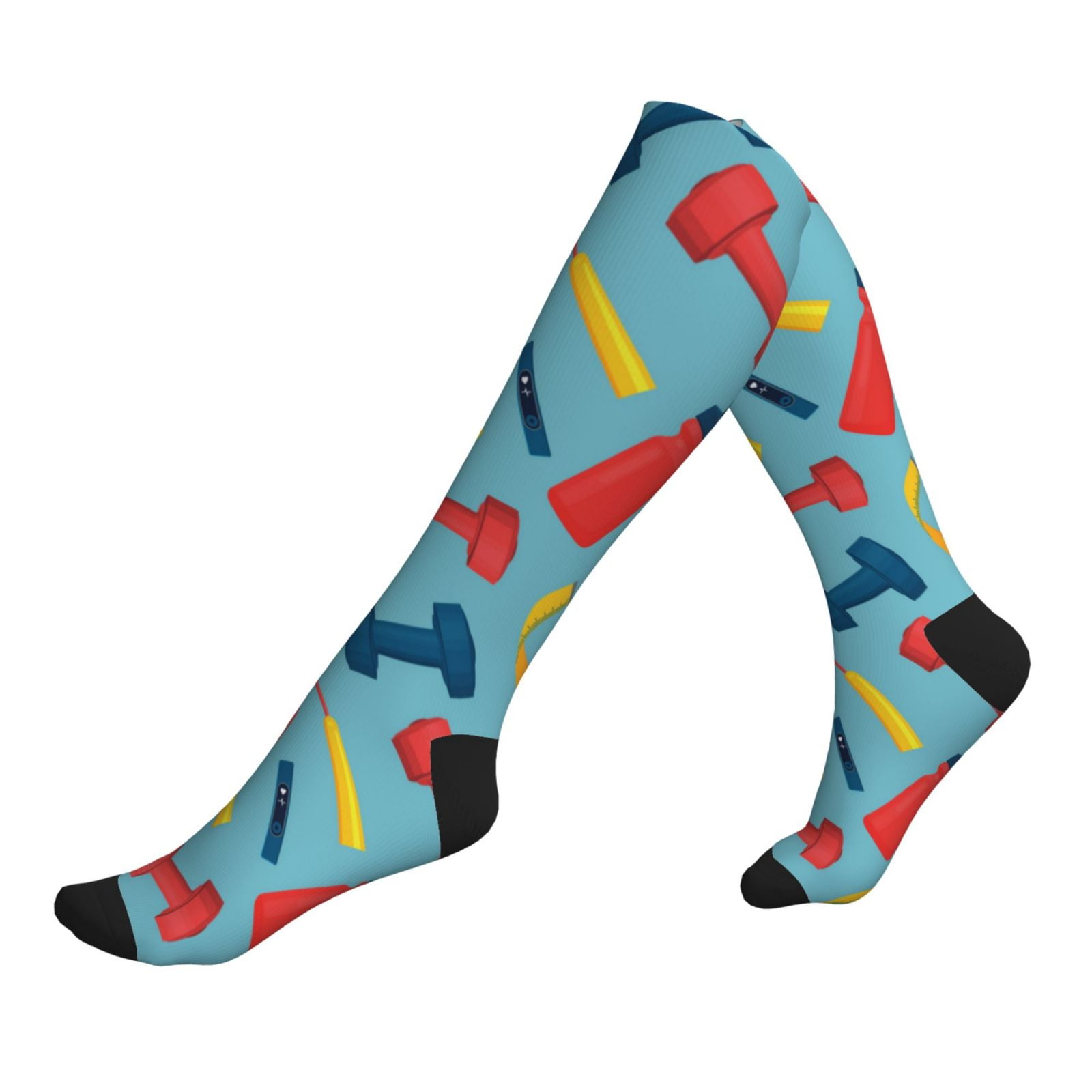 Compression Socks For Women And Men - Cartoon Dumbbell Compression ...