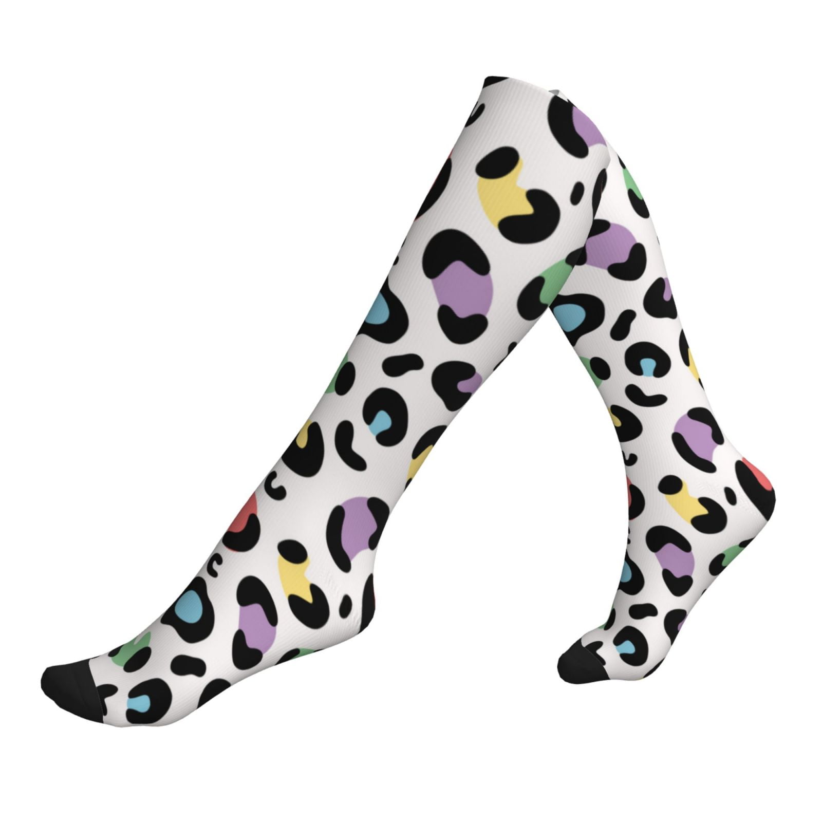 Compression Socks For Women And Men - Colorful Leopard Printa ...