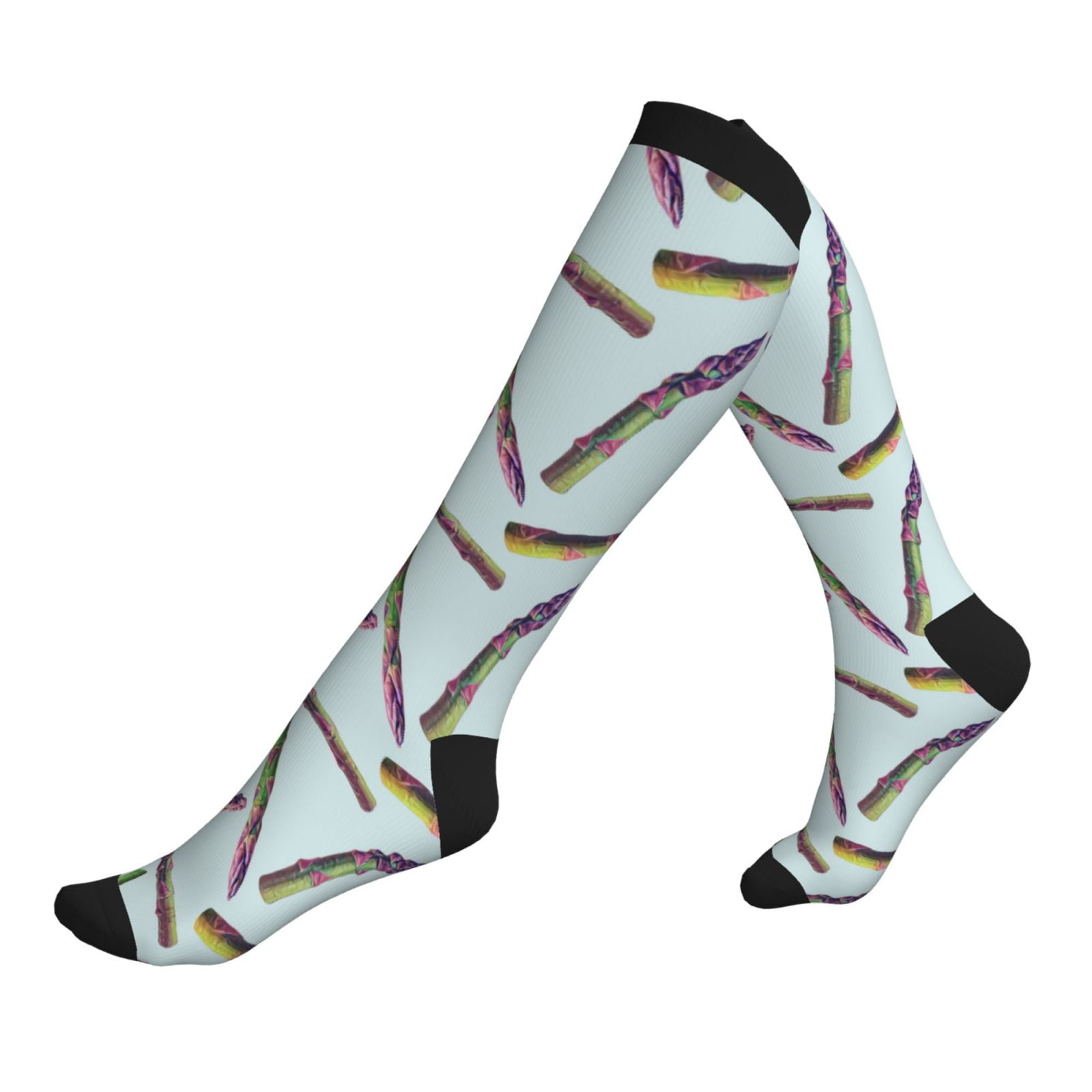 Compression Socks For Women And Men - Comical Asparagus Print ...