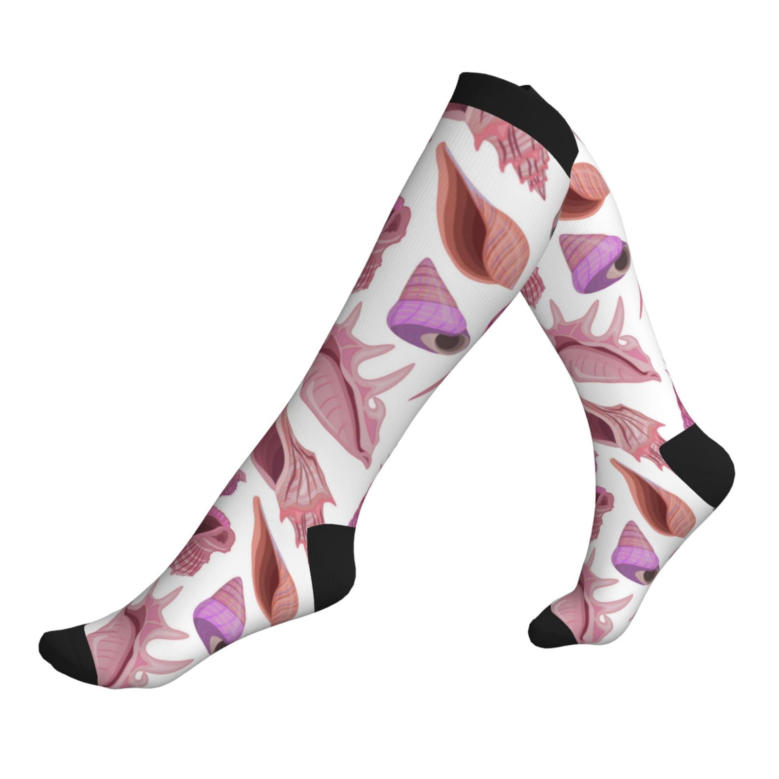 Compression Socks For Women And Men - Conch Pink Compression Socks ...