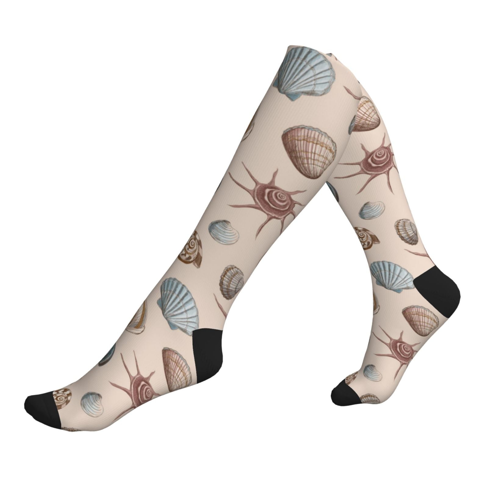 Compression Socks For Women And Men - Conch Shells Print No.9013 ...