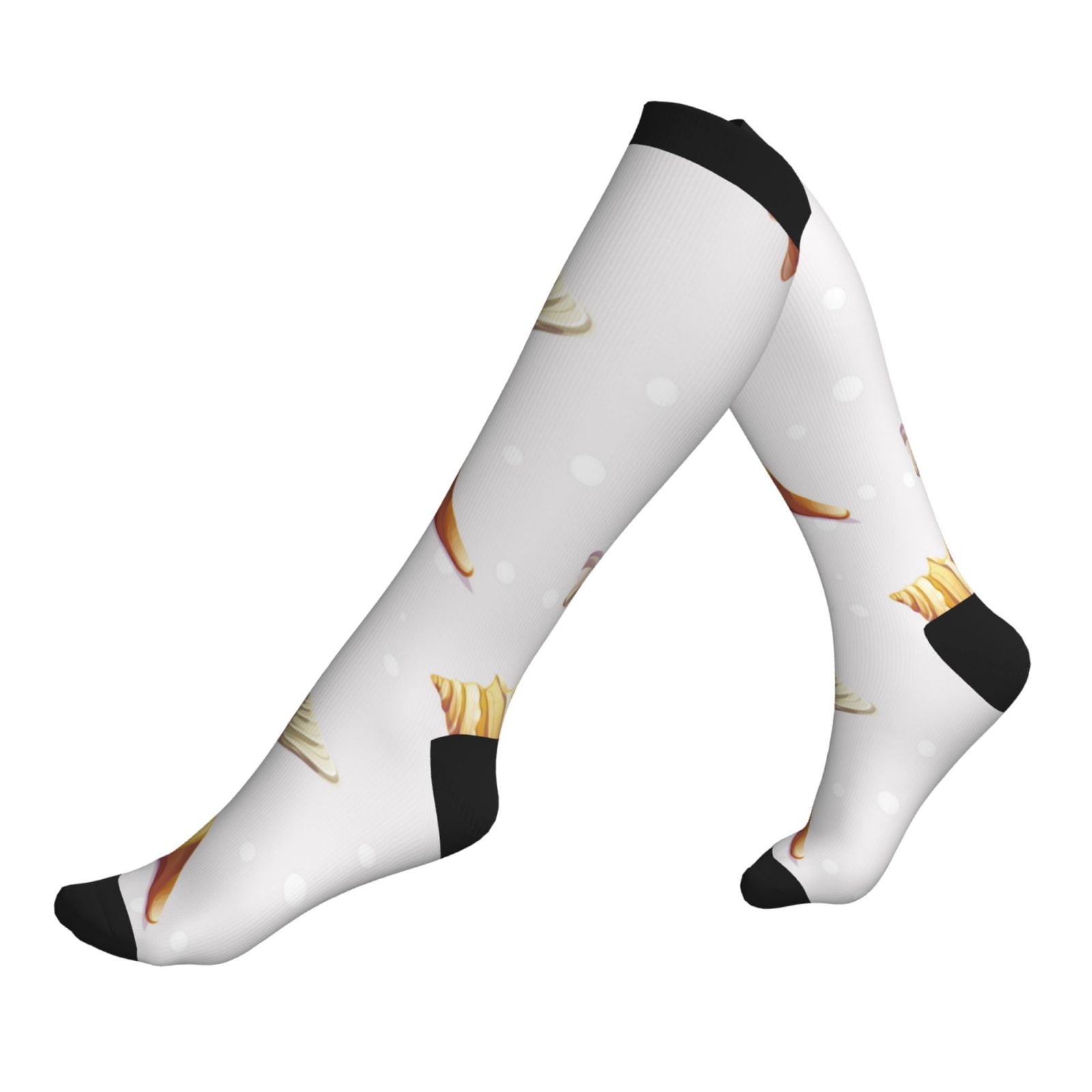 Compression Socks For Women And Men - Conch Shells Print No.902 ...
