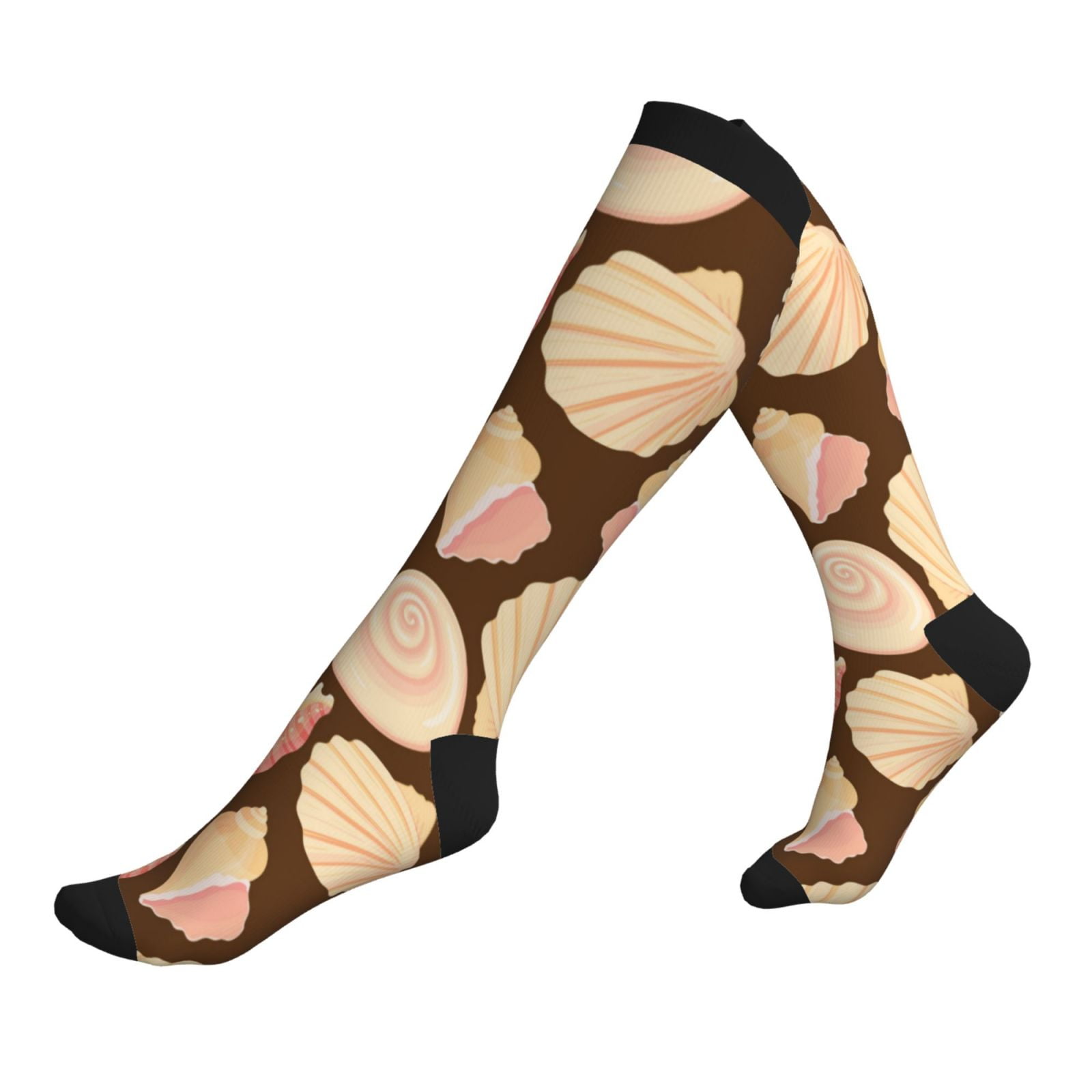 Compression Socks For Women And Men - Conch Shells Print No.9052 ...