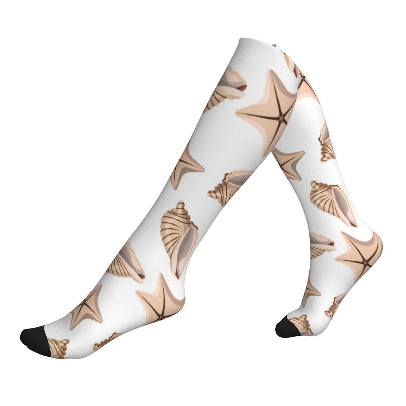 Compression Socks For Women And Men - Conch Shells Print No.9073 ...
