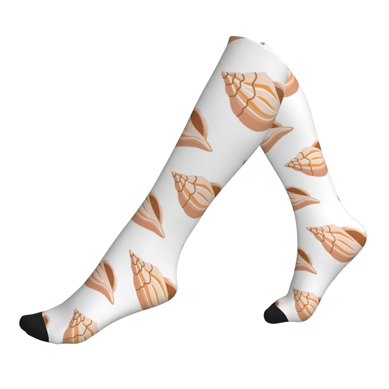 Compression Socks For Women And Men, Conch Shells Print No.9080 15 ...