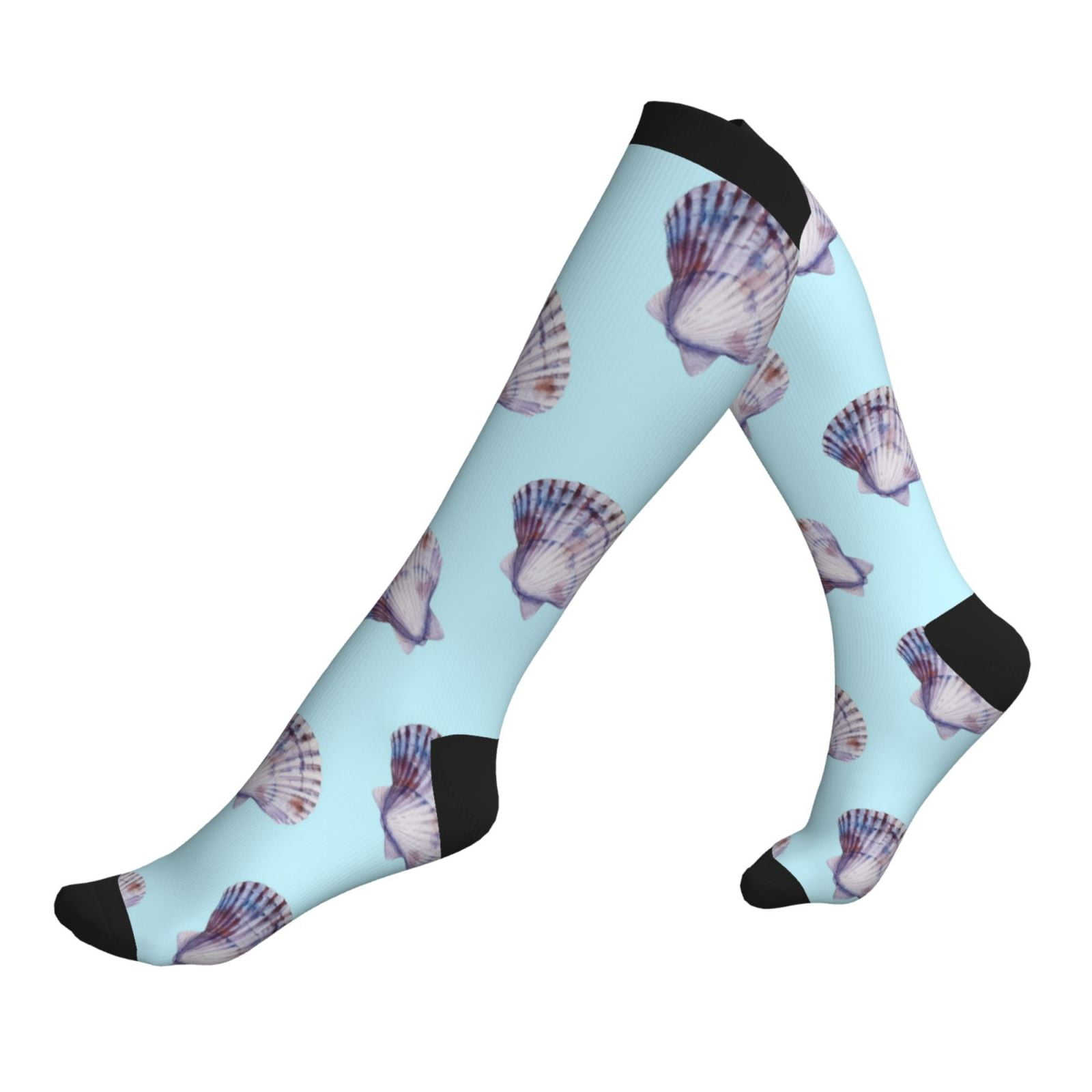 Compression Socks For Women And Men - Conch Shells Print No.9085 ...