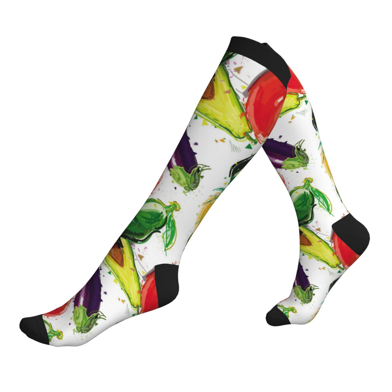 Compression Socks For Women And Men - Cucumber Tomato Eggplant ...
