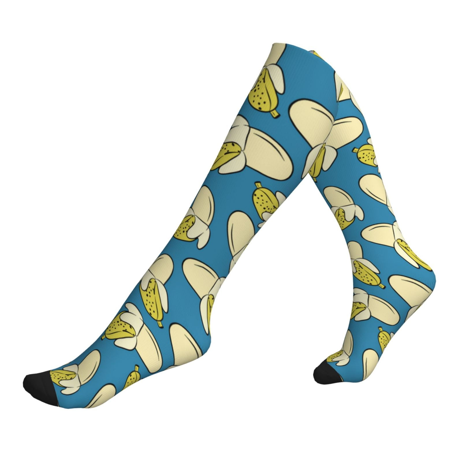Compression Socks For Women And Men - Cute Banana Navy Blue Compression ...