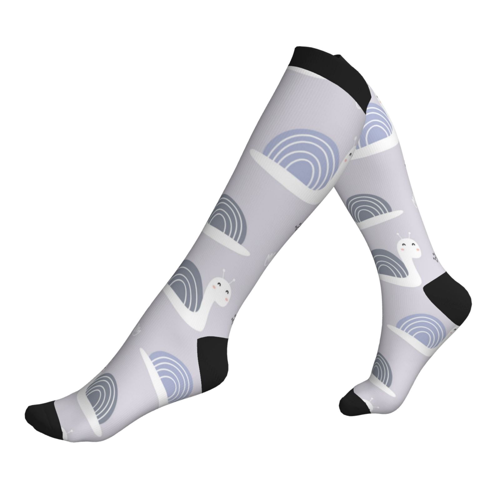Compression Socks For Women And Men - Cute Blue Gray Snail Compression ...