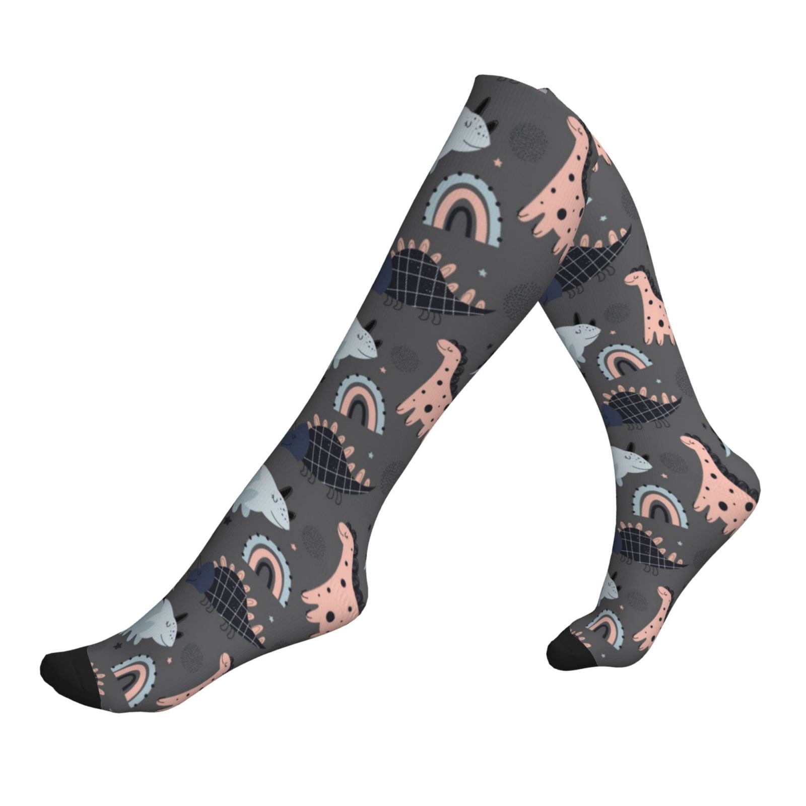 Compression Socks For Women And Men - Cute Dinosaur Printd Compression ...