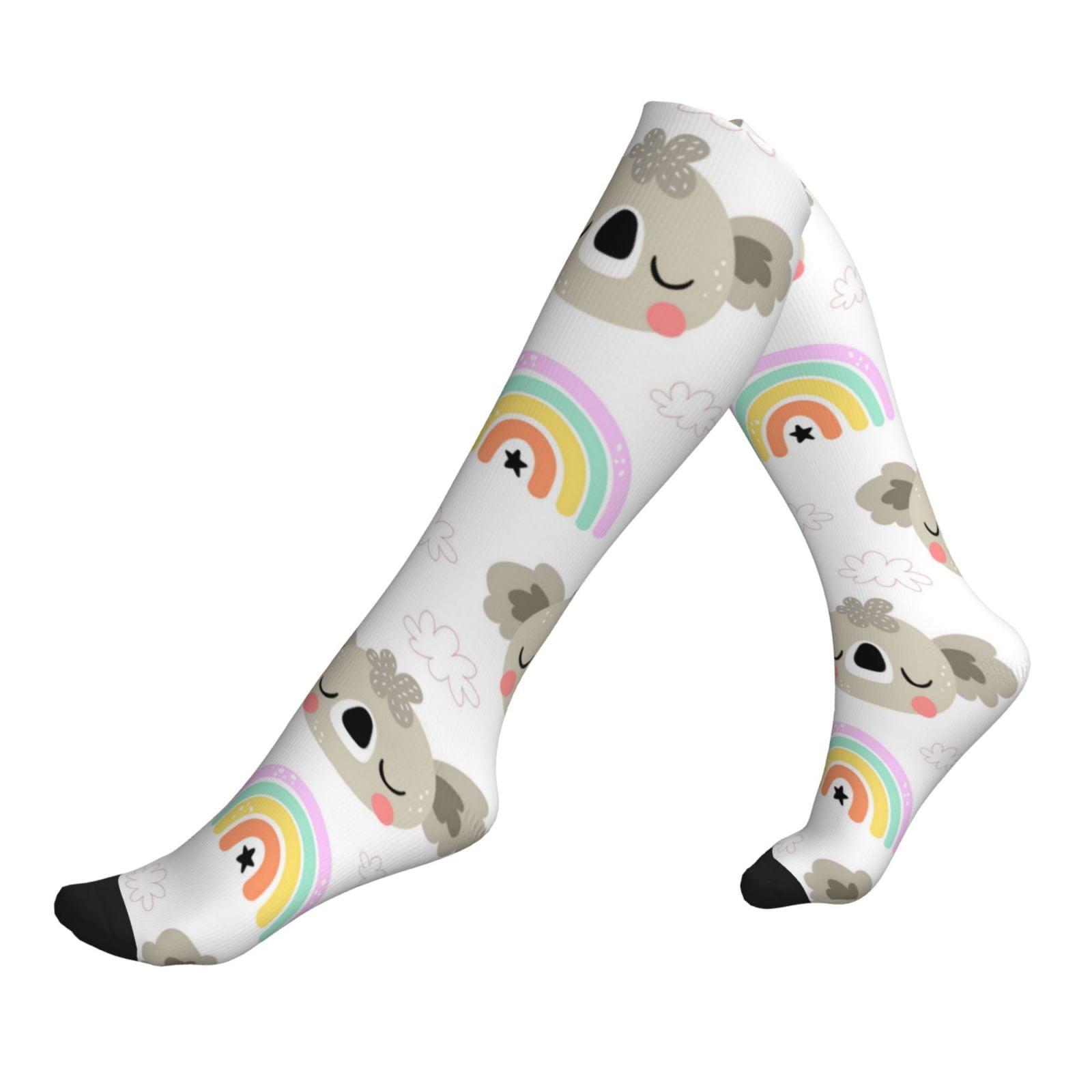 Compression Socks For Women And Men - Cute Koala Rainbow Compression ...