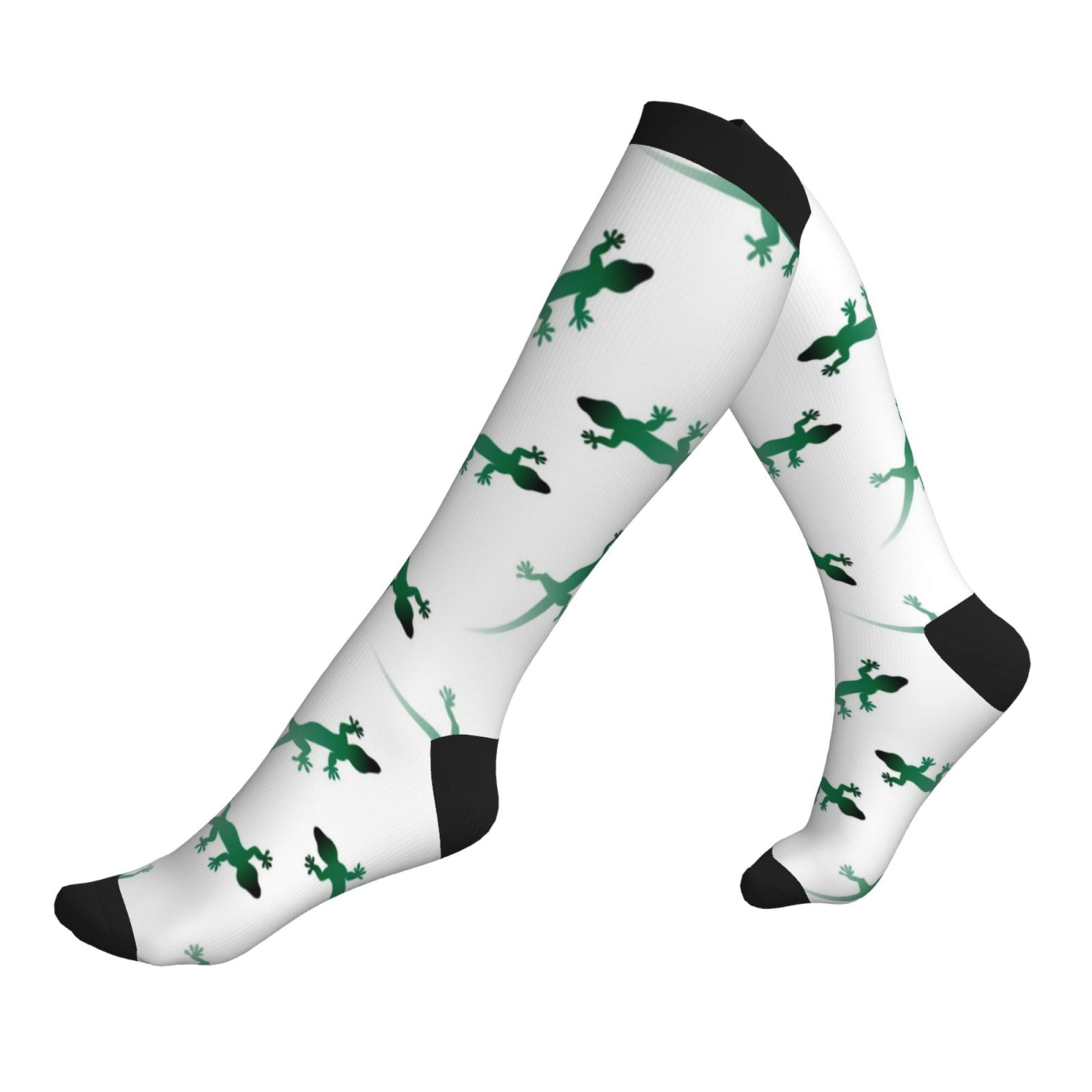 Compression Socks For Women And Men - Cute Lizard Gecko Green_A ...