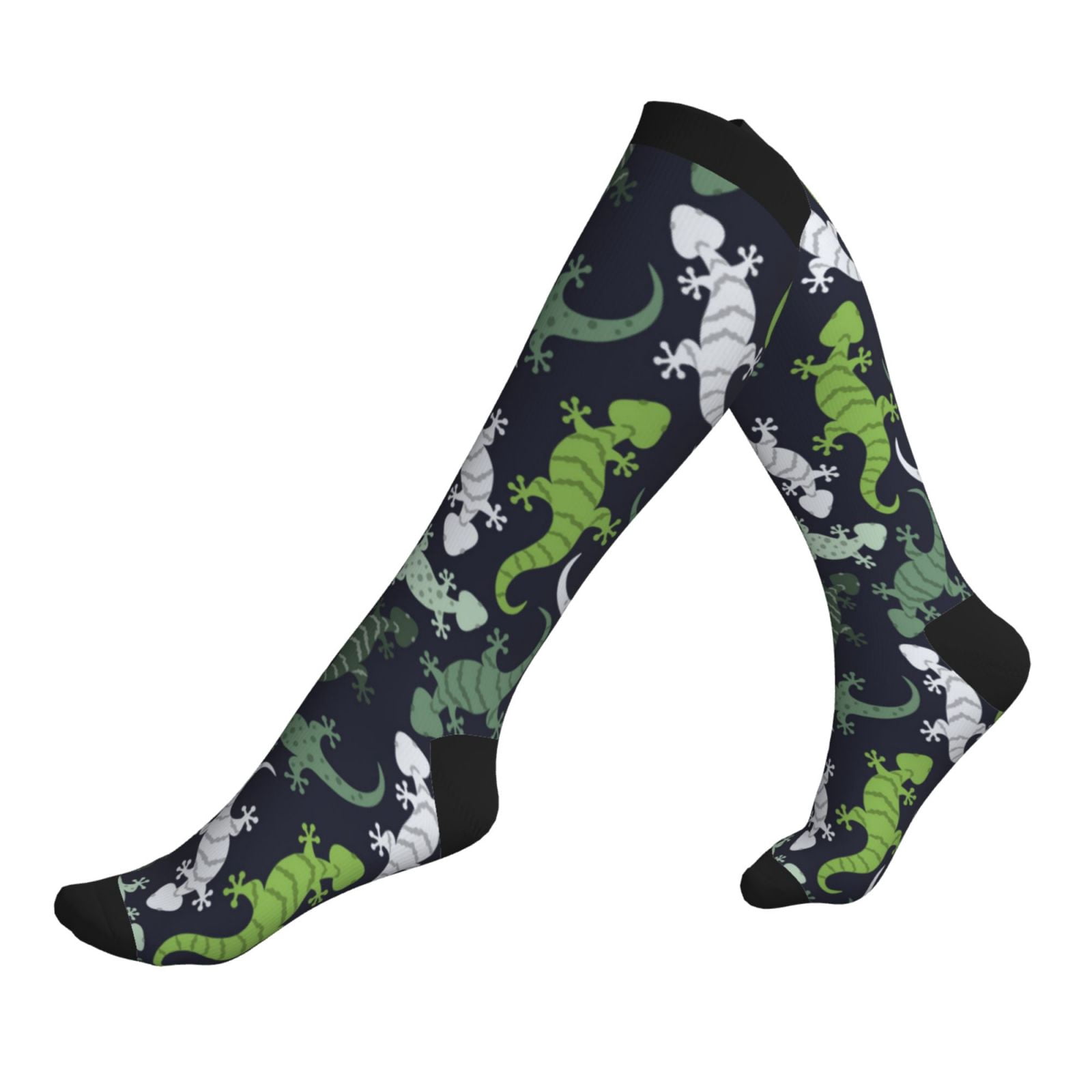 Compression Socks For Women And Men - Cute Lizard Gecko Green ...