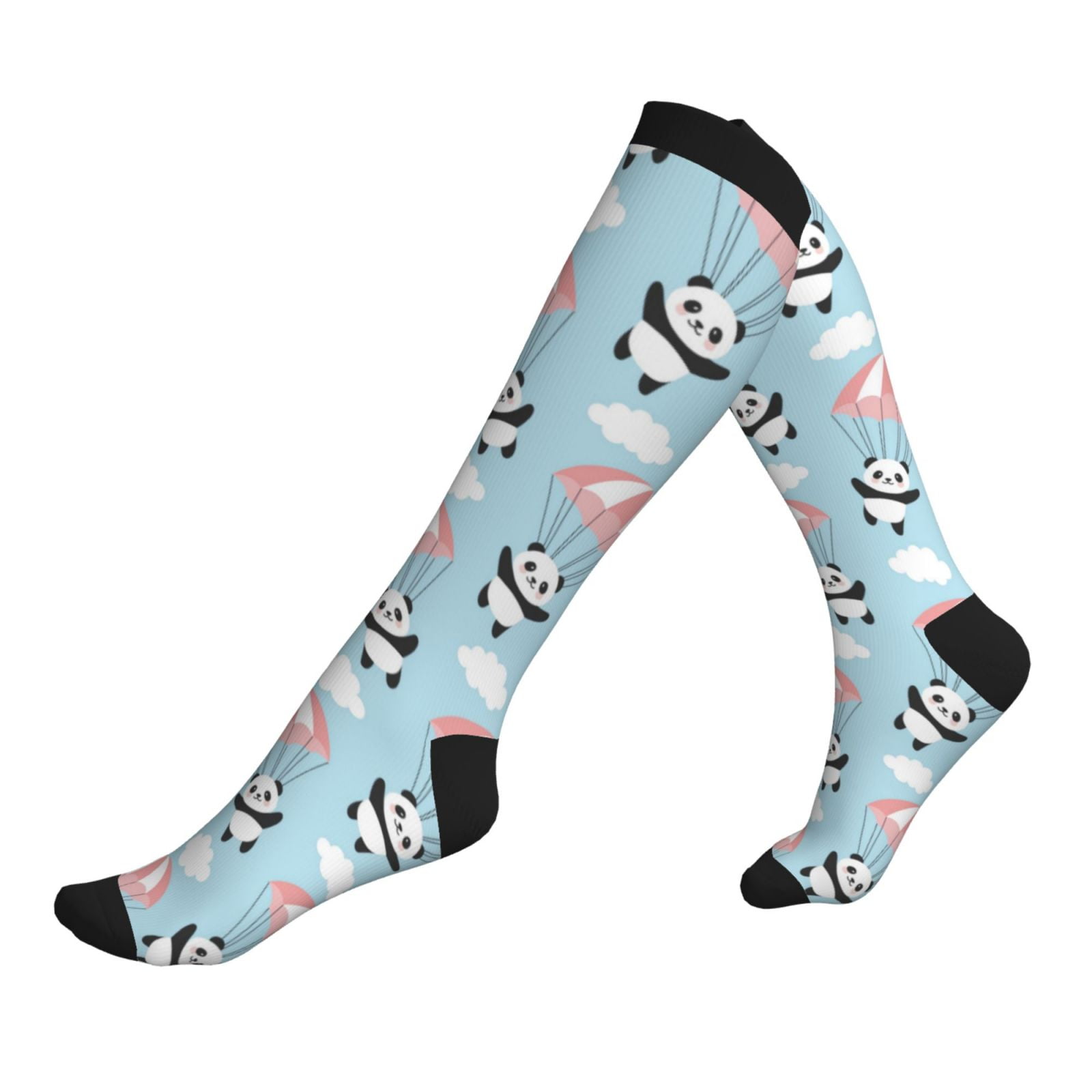 Compression Socks For Women And Men - Cute Panda Flying In The Sky ...