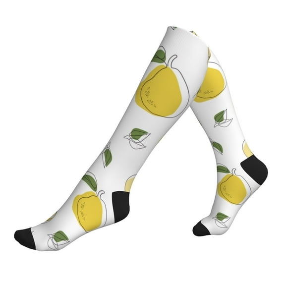 Compression Socks For Women And Men - Cute Pear Yellow Compression ...