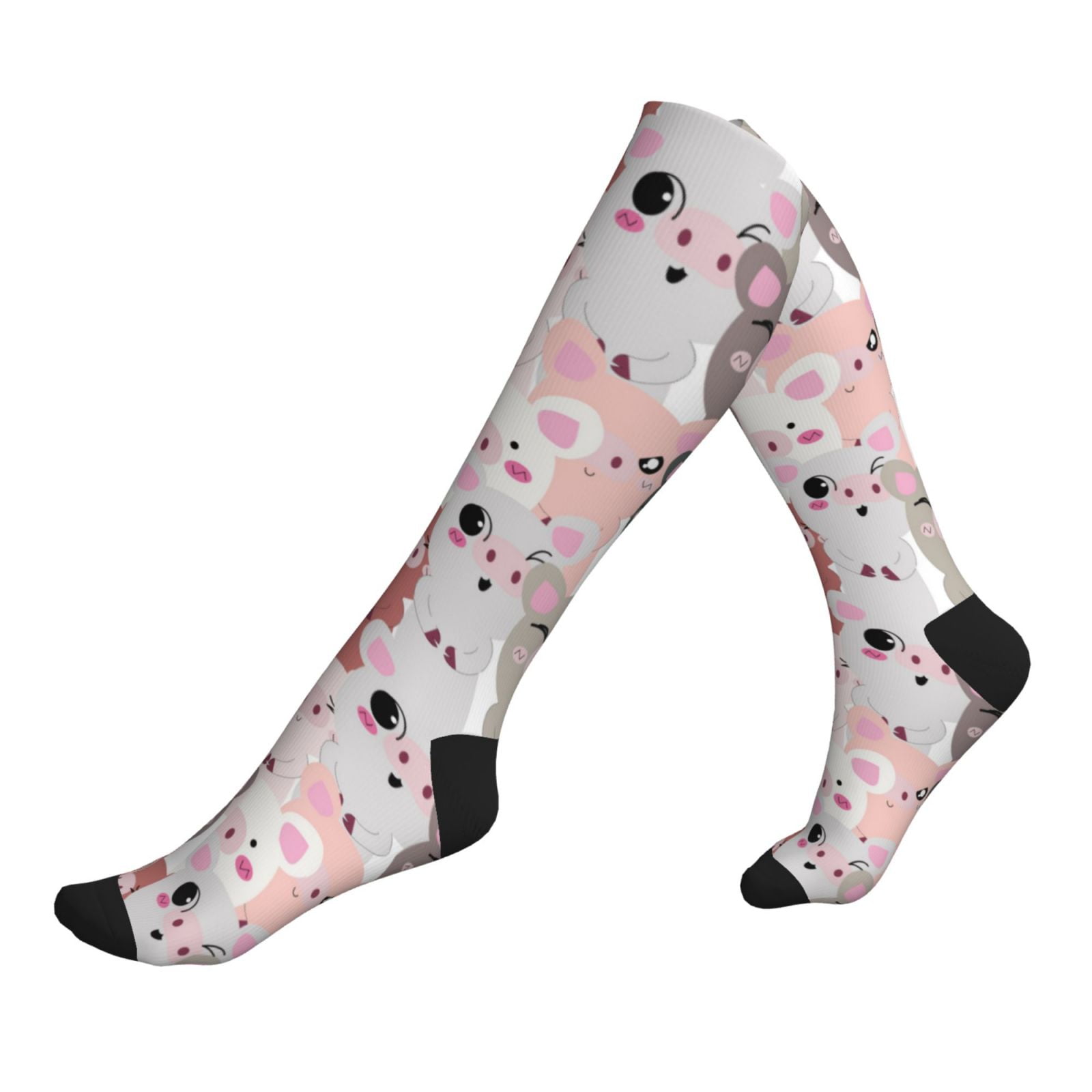 Compression Socks For Women And Men - Cute Q Version Cartoon Pig ...