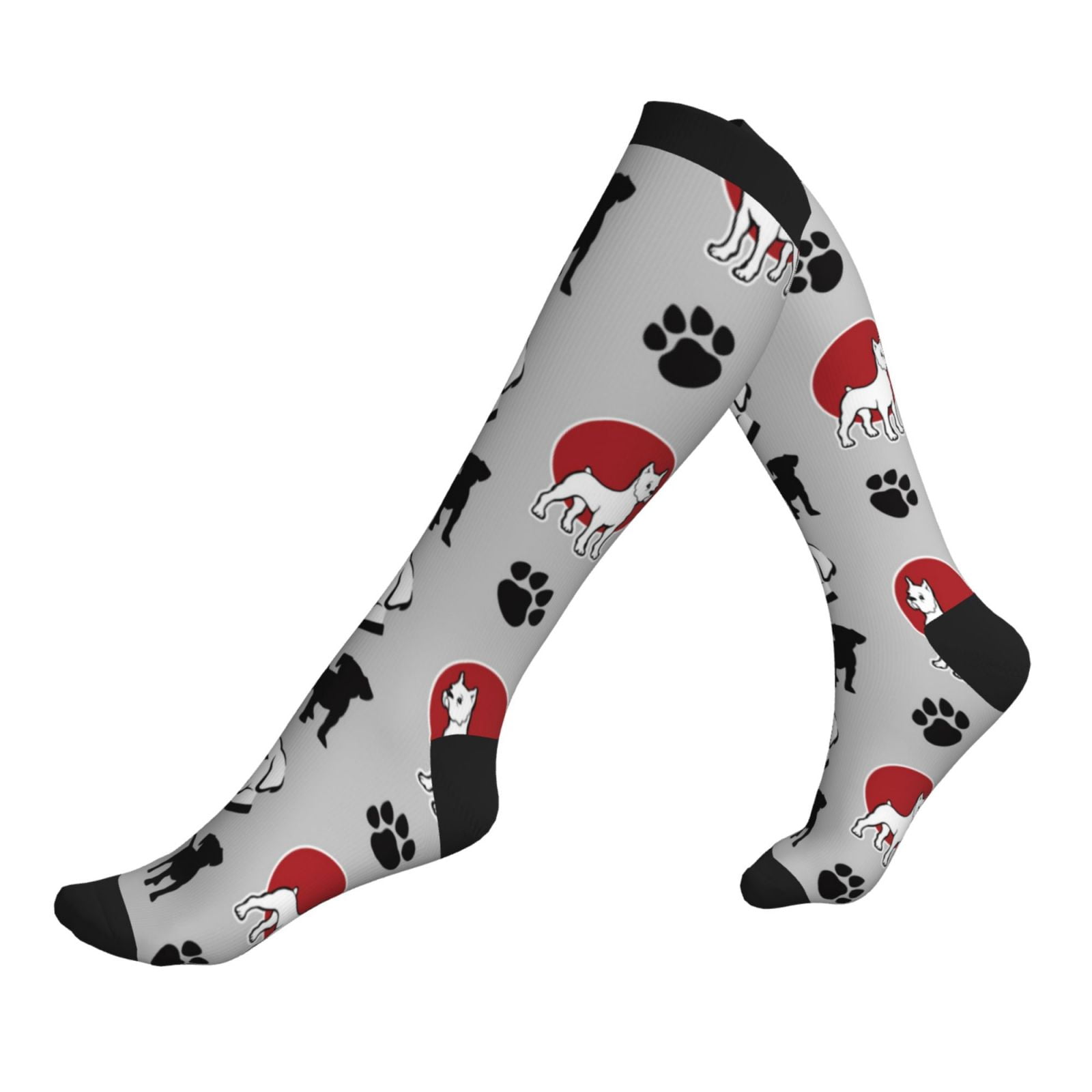 Compression Socks For Women And Men, Cute Silhouette Dog 15-20mmhg High ...