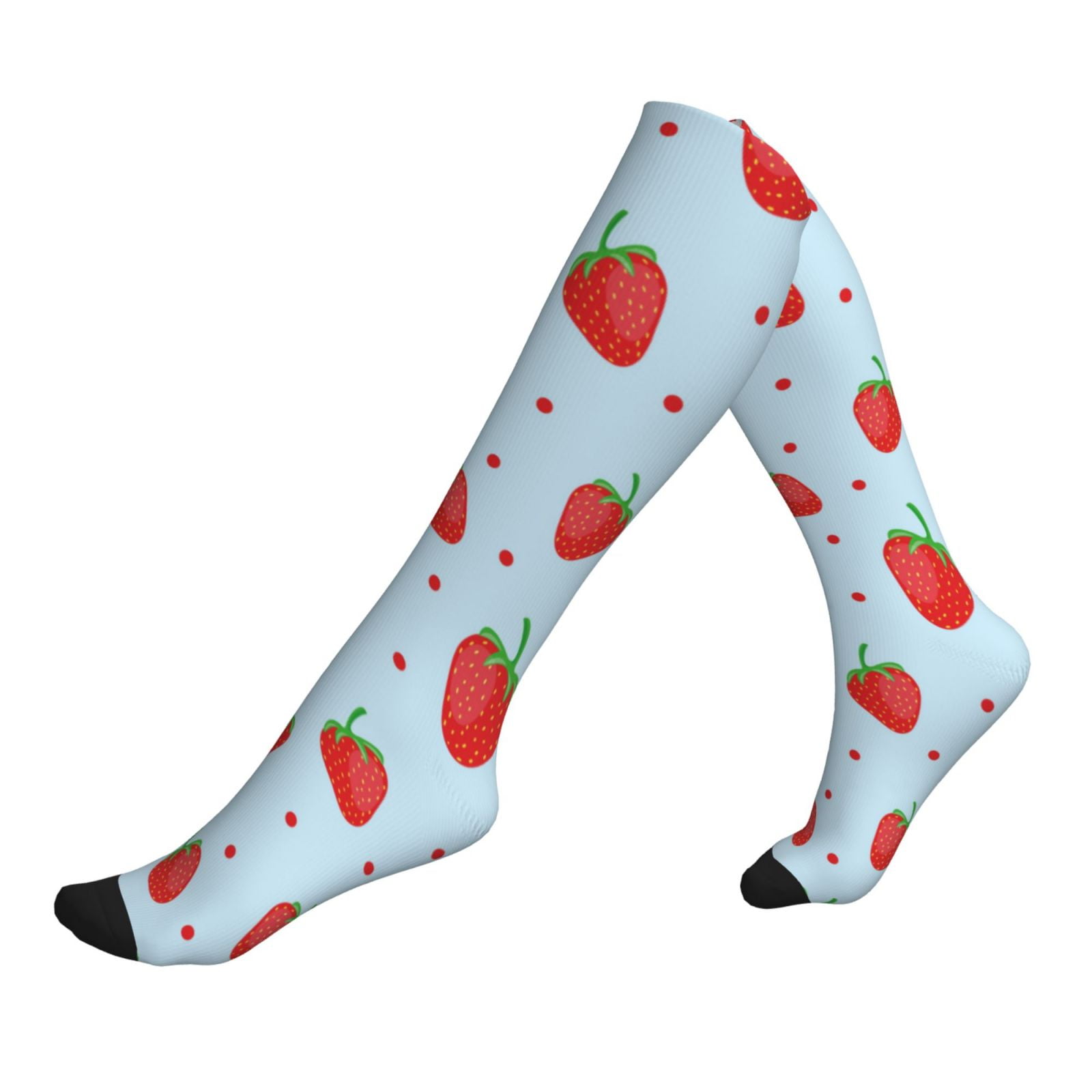Compression Socks For Women And Men - Cute Strawberry Starry Sky Blue ...