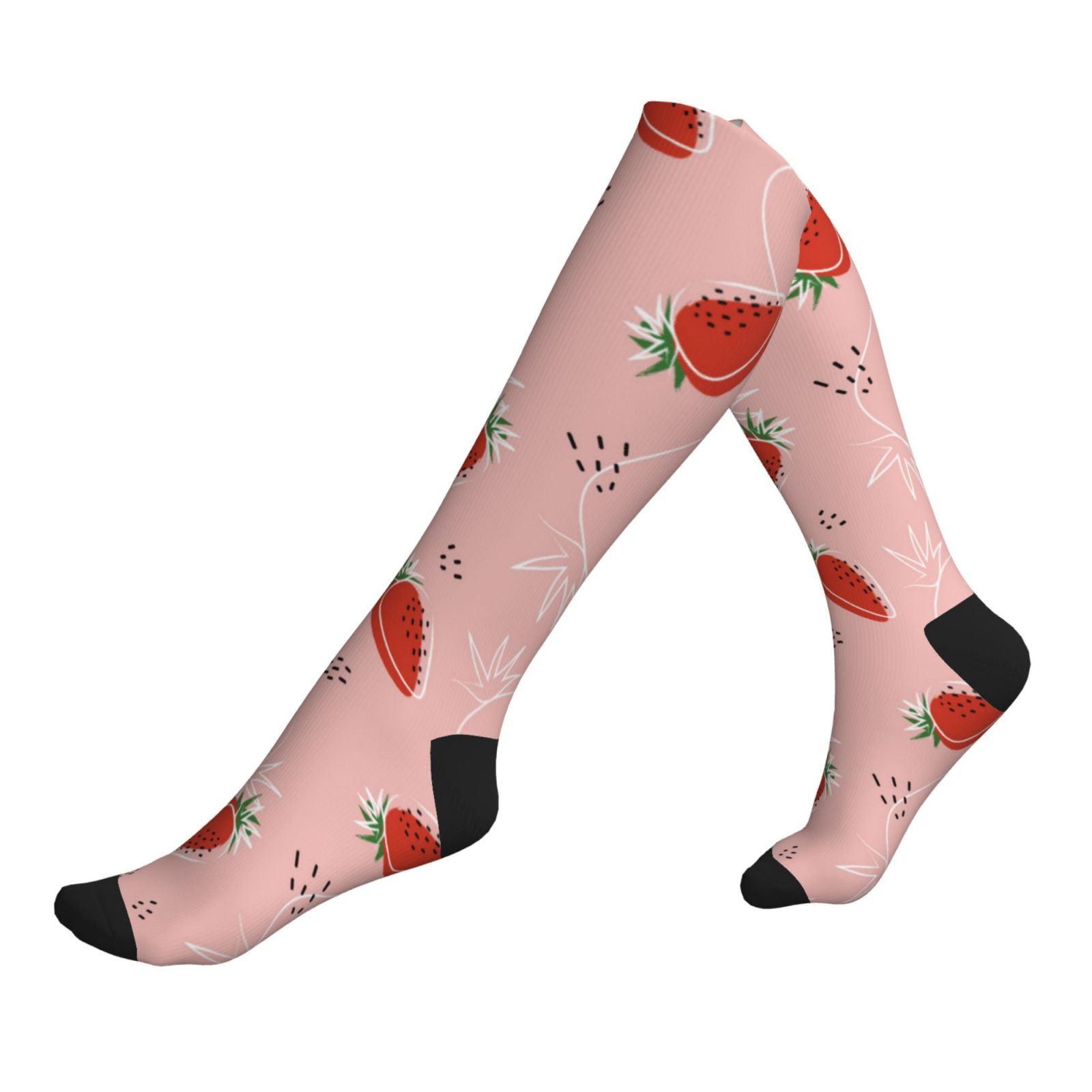 Compression Socks For Women And Men, Cute Sweet Strawberry 15-20mmhg ...