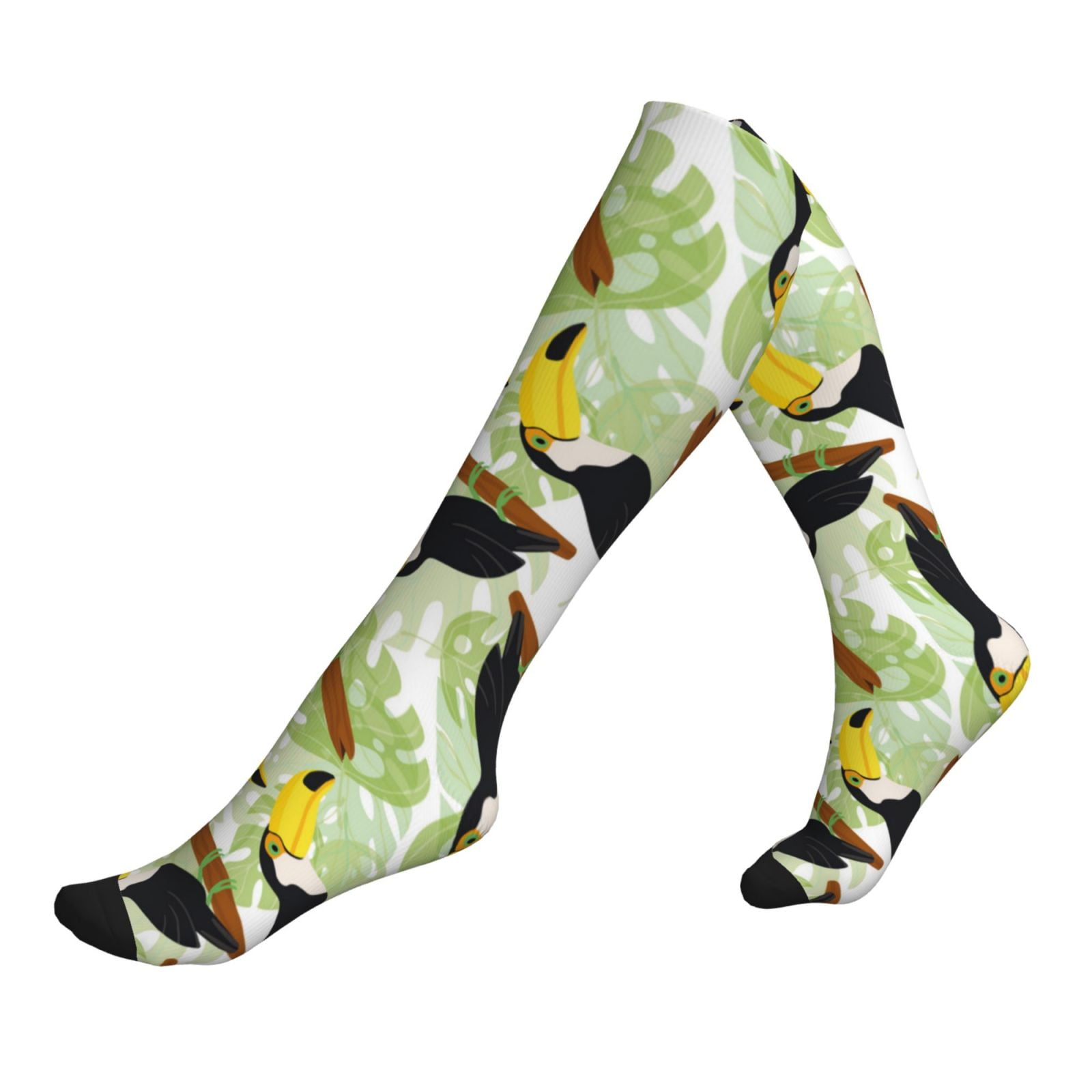Compression Socks For Women And Men, Cute Toucan Monstera On Branch 15 ...
