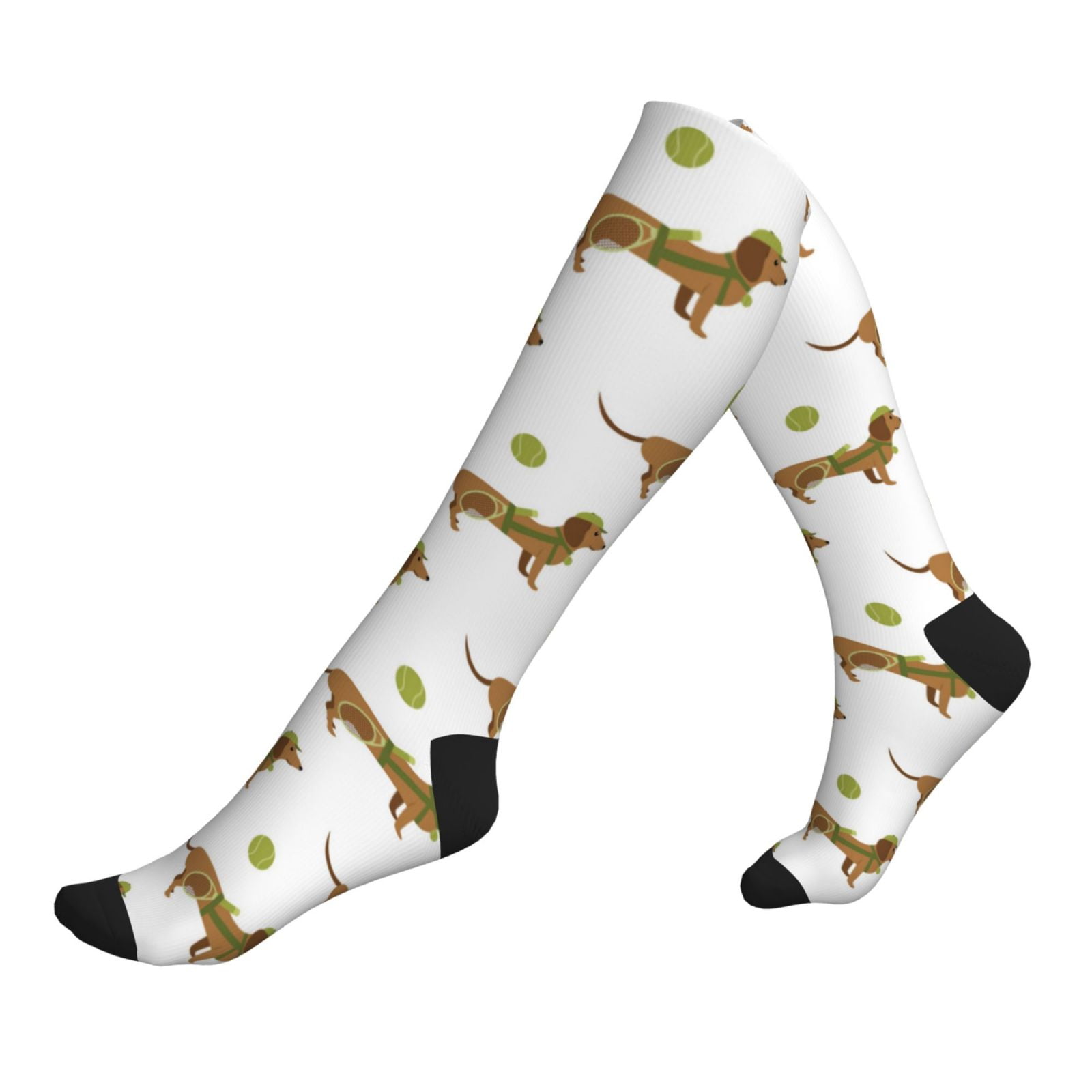 Compression Socks For Women And Men - Dachshund Dog Puppy Tennis ...
