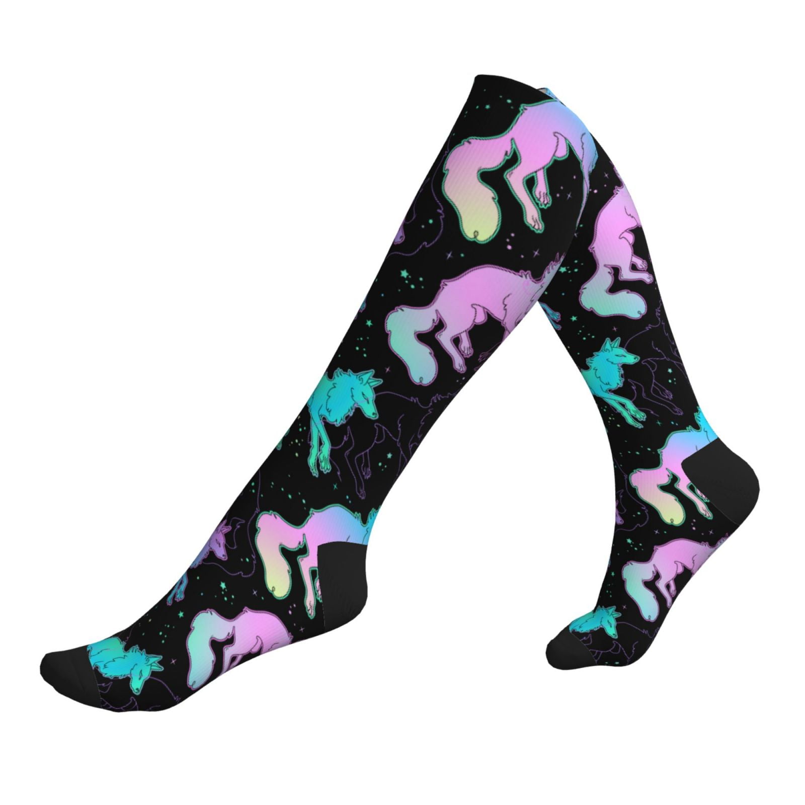Compression Socks For Women And Men - Dazzling Color Fox Compression ...