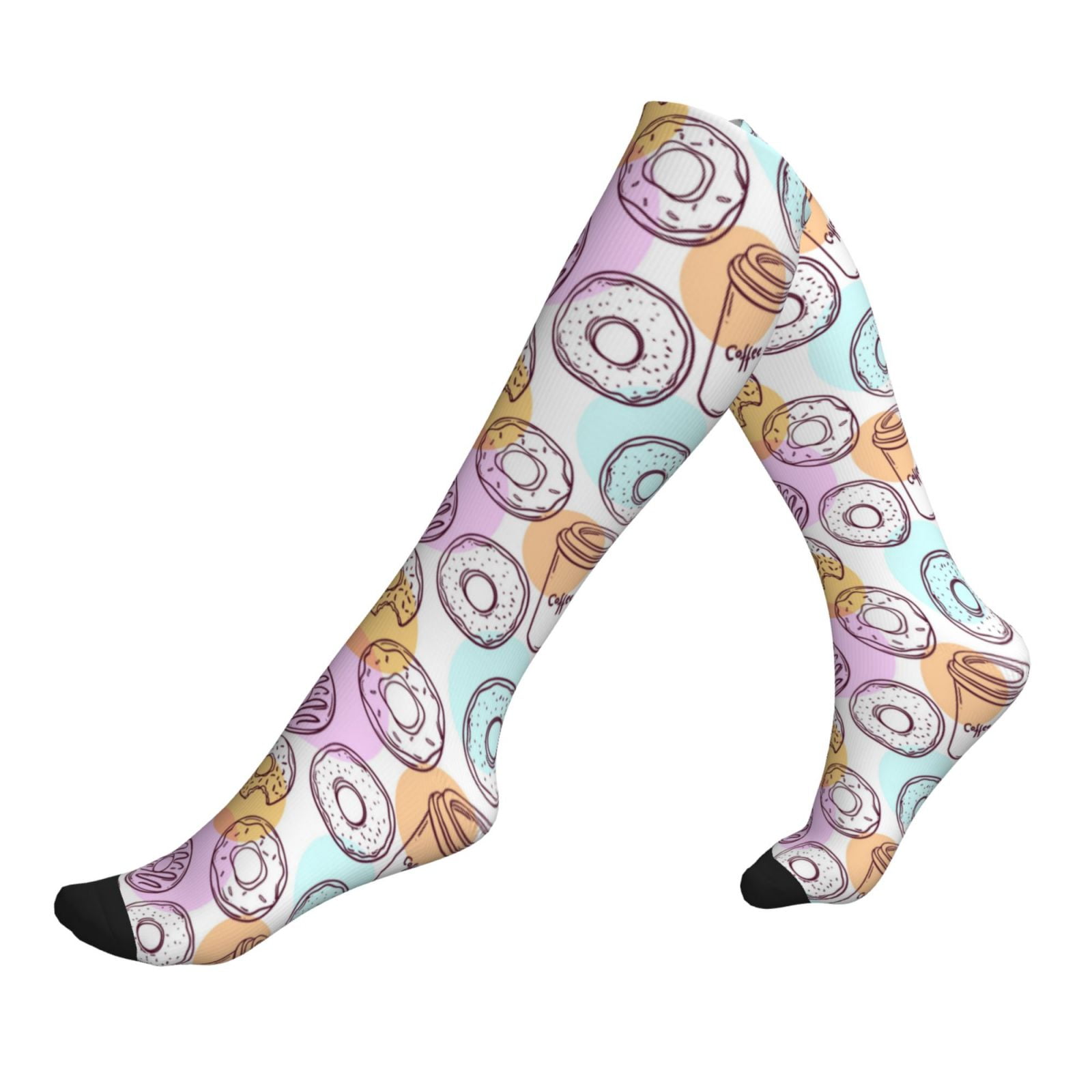 Compression Socks For Women And Men - Donuts And Coffee Compression ...