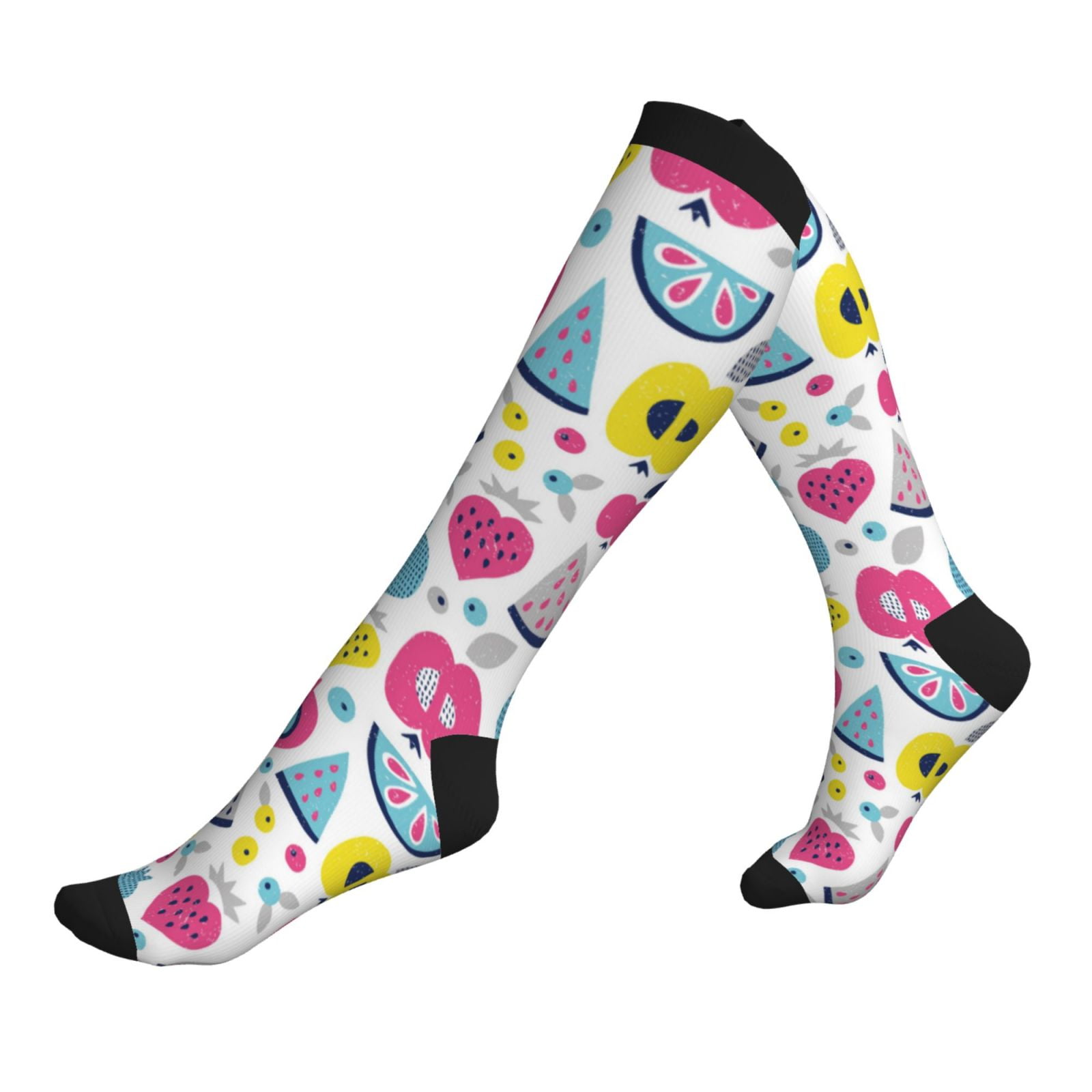 Compression Socks For Women And Men - Doodle Fruits Compression Socks ...