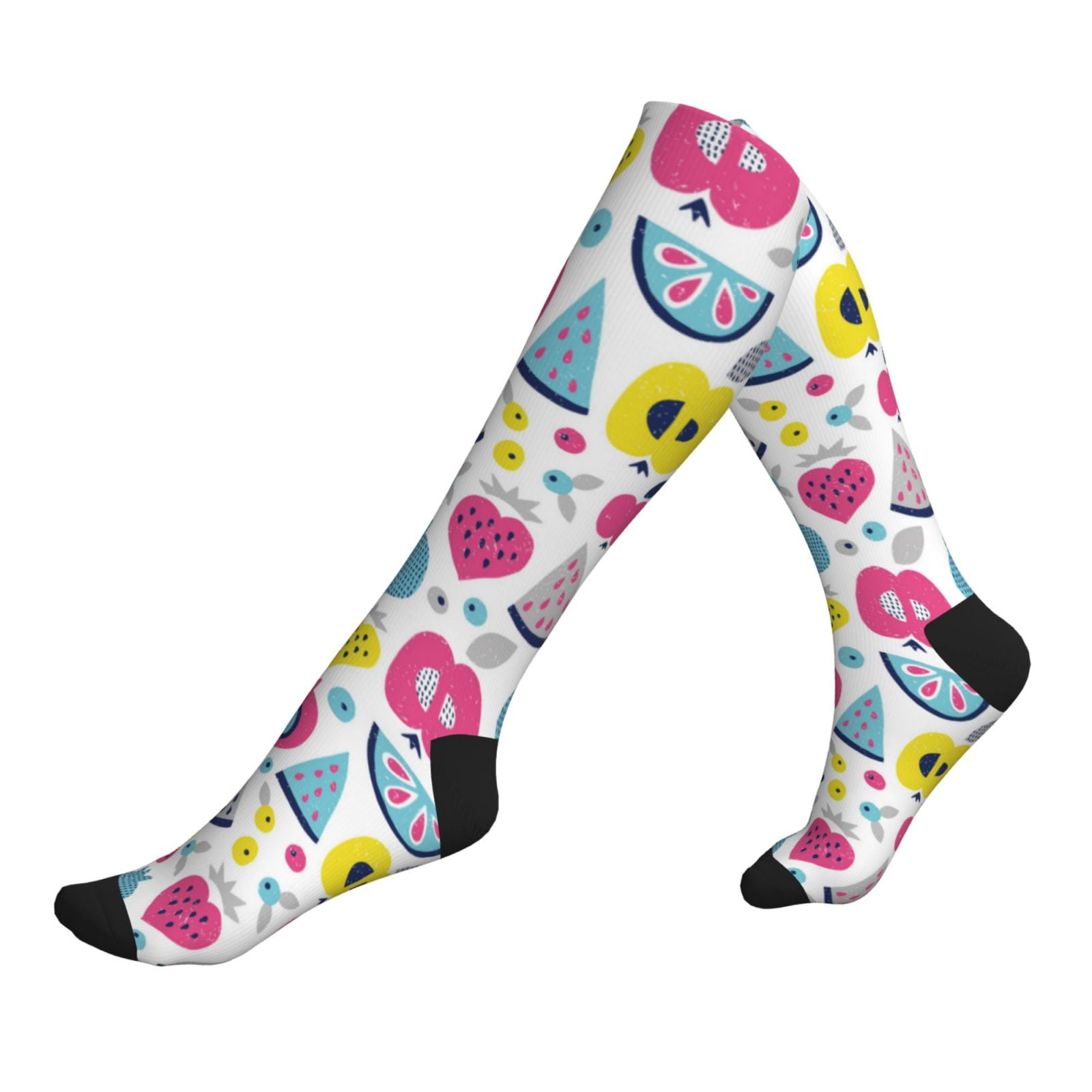 Compression Socks For Women And Men - Doodle Fruits Compression Socks ...