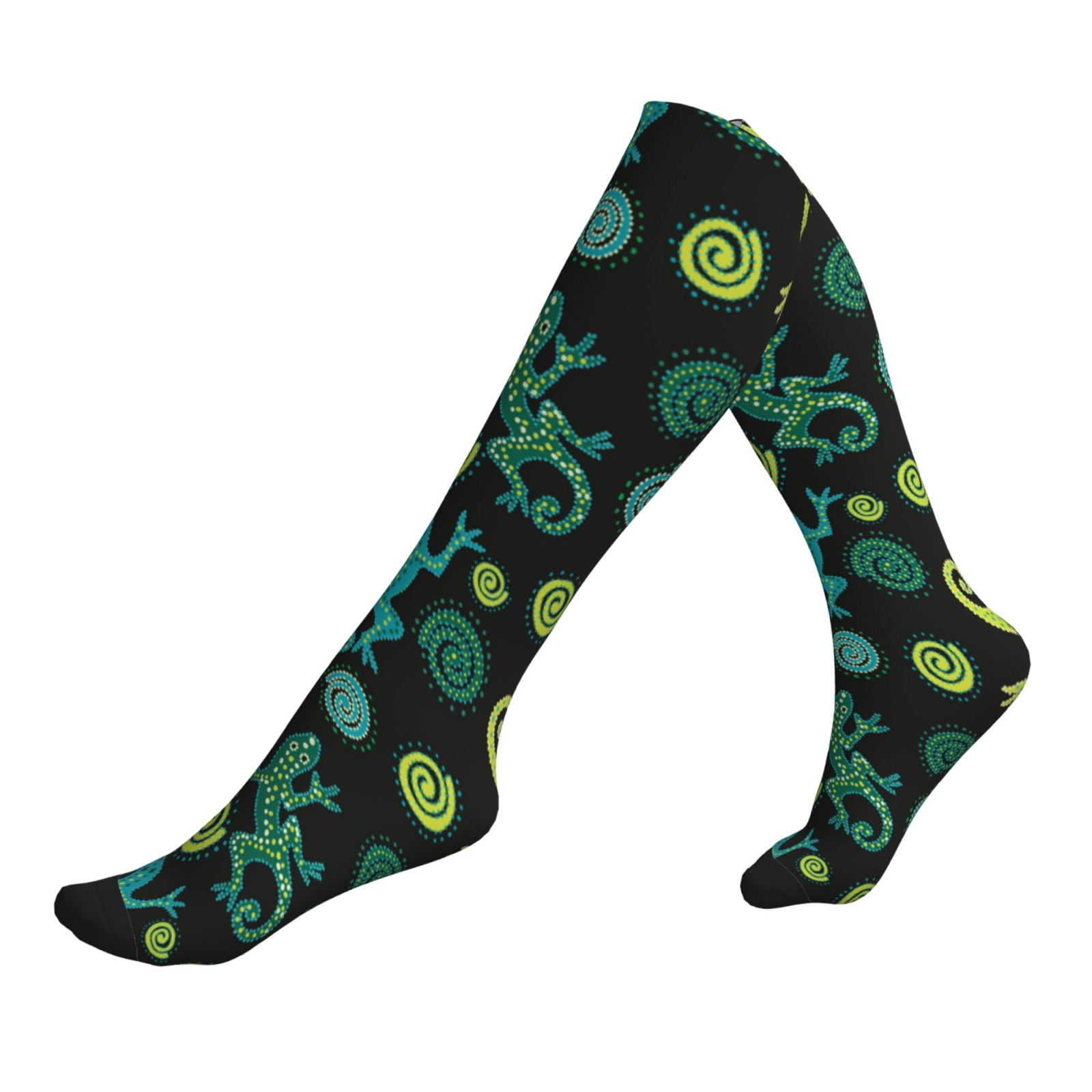 Compression Socks For Women And Men, Exotic Abstract Cute Gecko Lizard ...