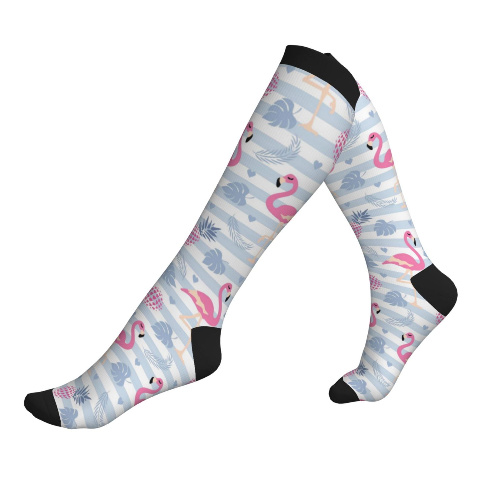 Compression Socks For Women And Men - Flamingo And Pineapple ...