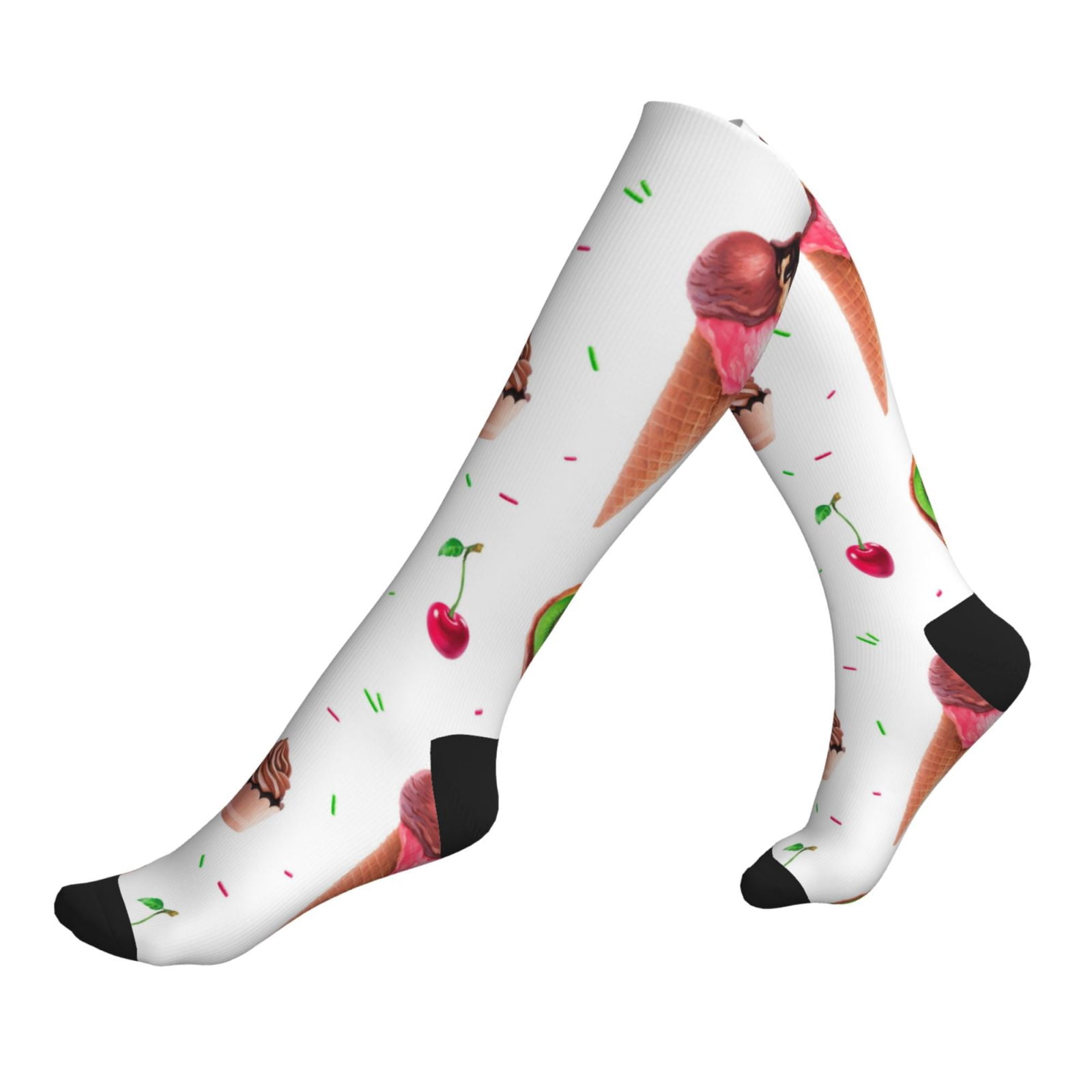 Compression Socks For Women And Men, Ice Cream Fruit Tart Print 15 ...