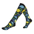 Compression Socks For Women And Men - Lemon Floral Leaves Print ...
