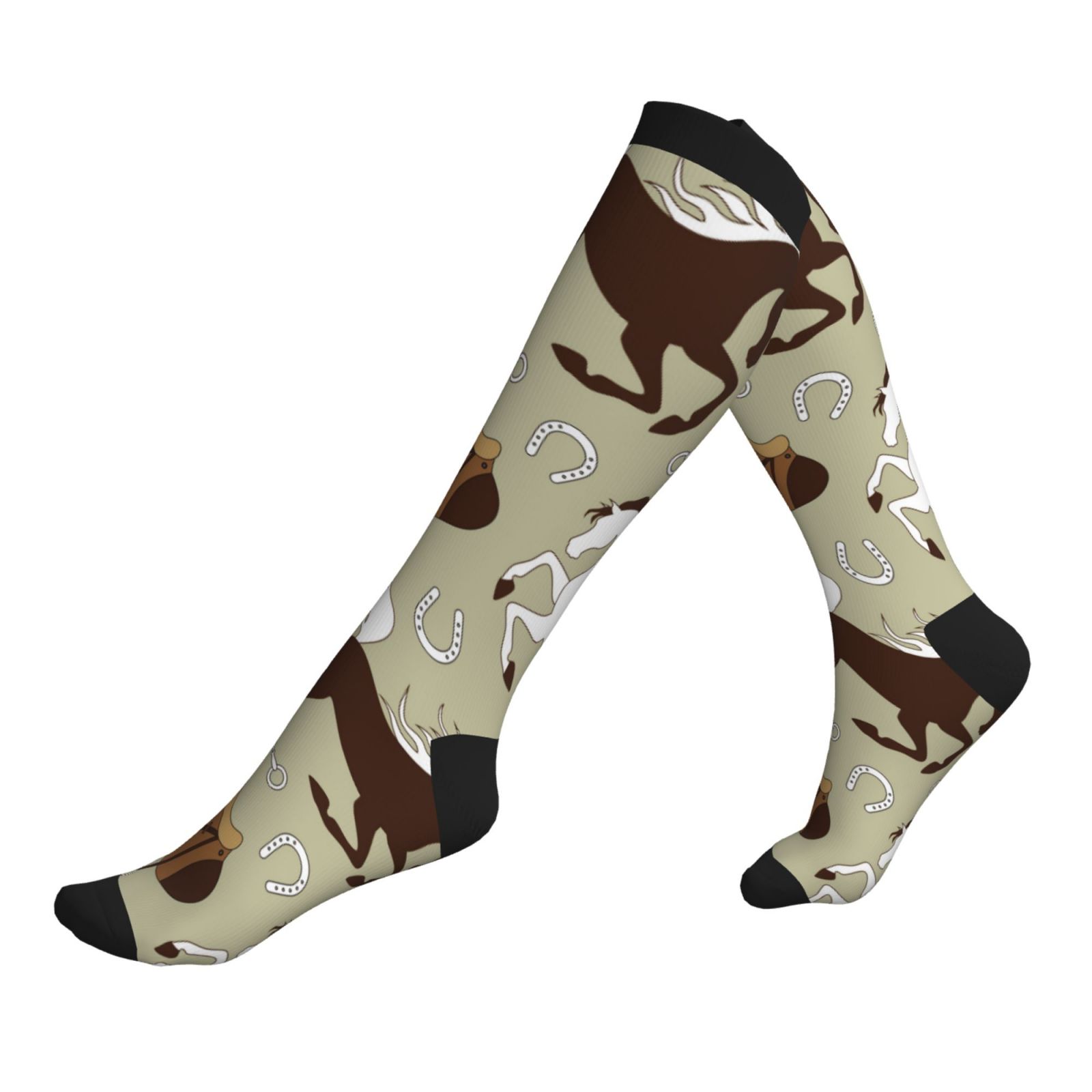 Compression Socks For Women And Men - Minimalist Cool Horse Saddle_A ...