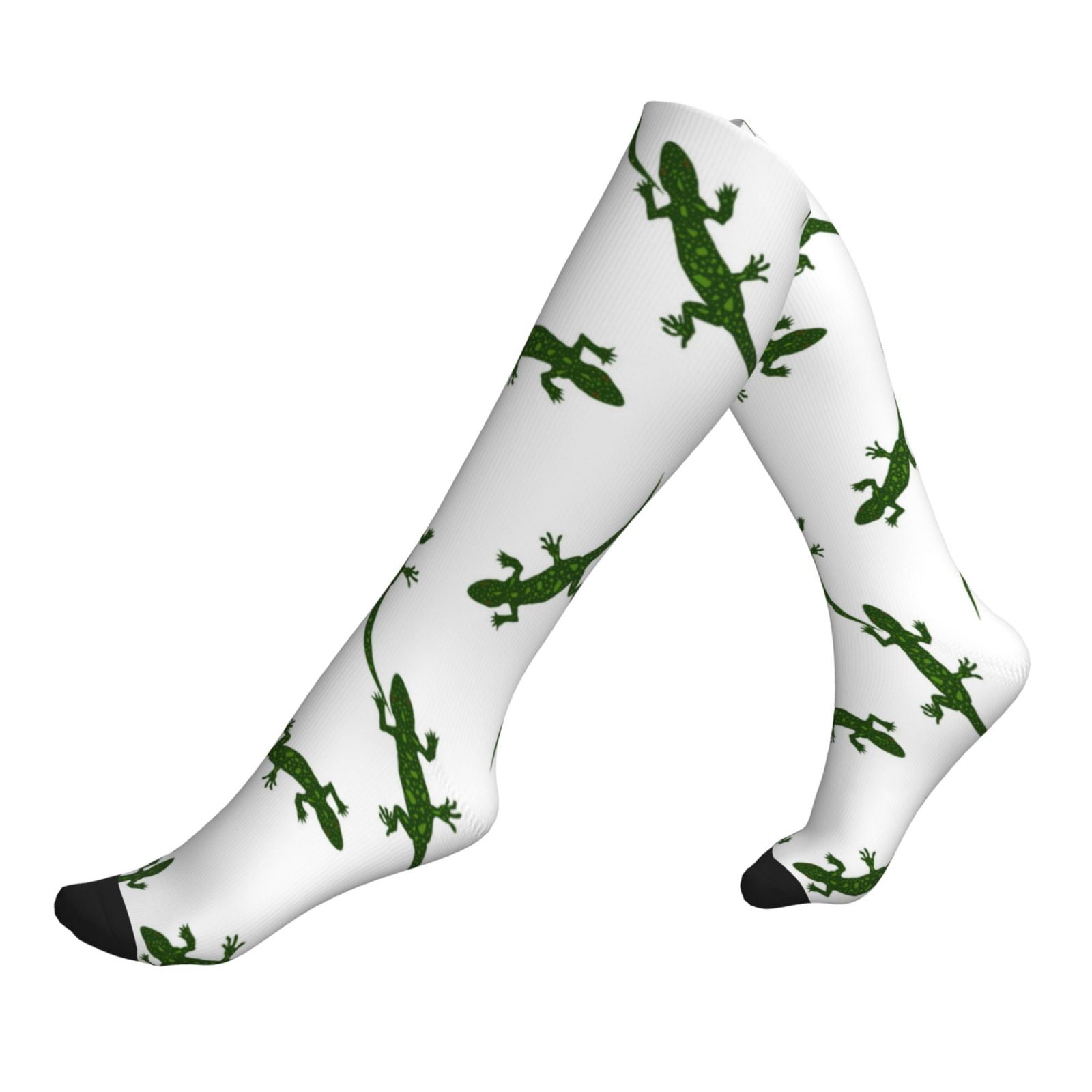 Compression Socks For Women And Men - Modern Cute Gecko Lizard Green ...