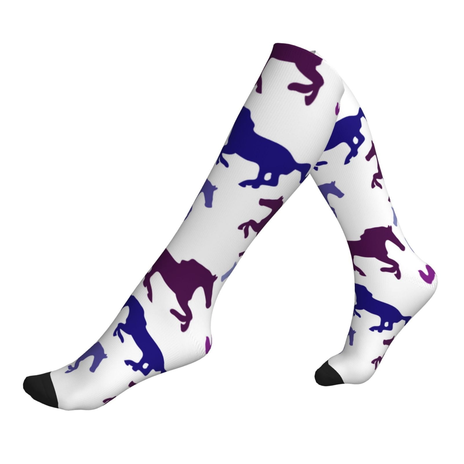 Compression Socks For Women And Men - Modern Minimalist Horse Purple ...
