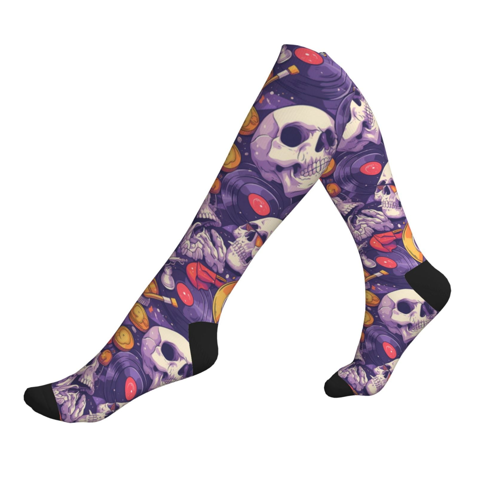 Compression Socks For Women And Men - Music Skull Record Compression ...